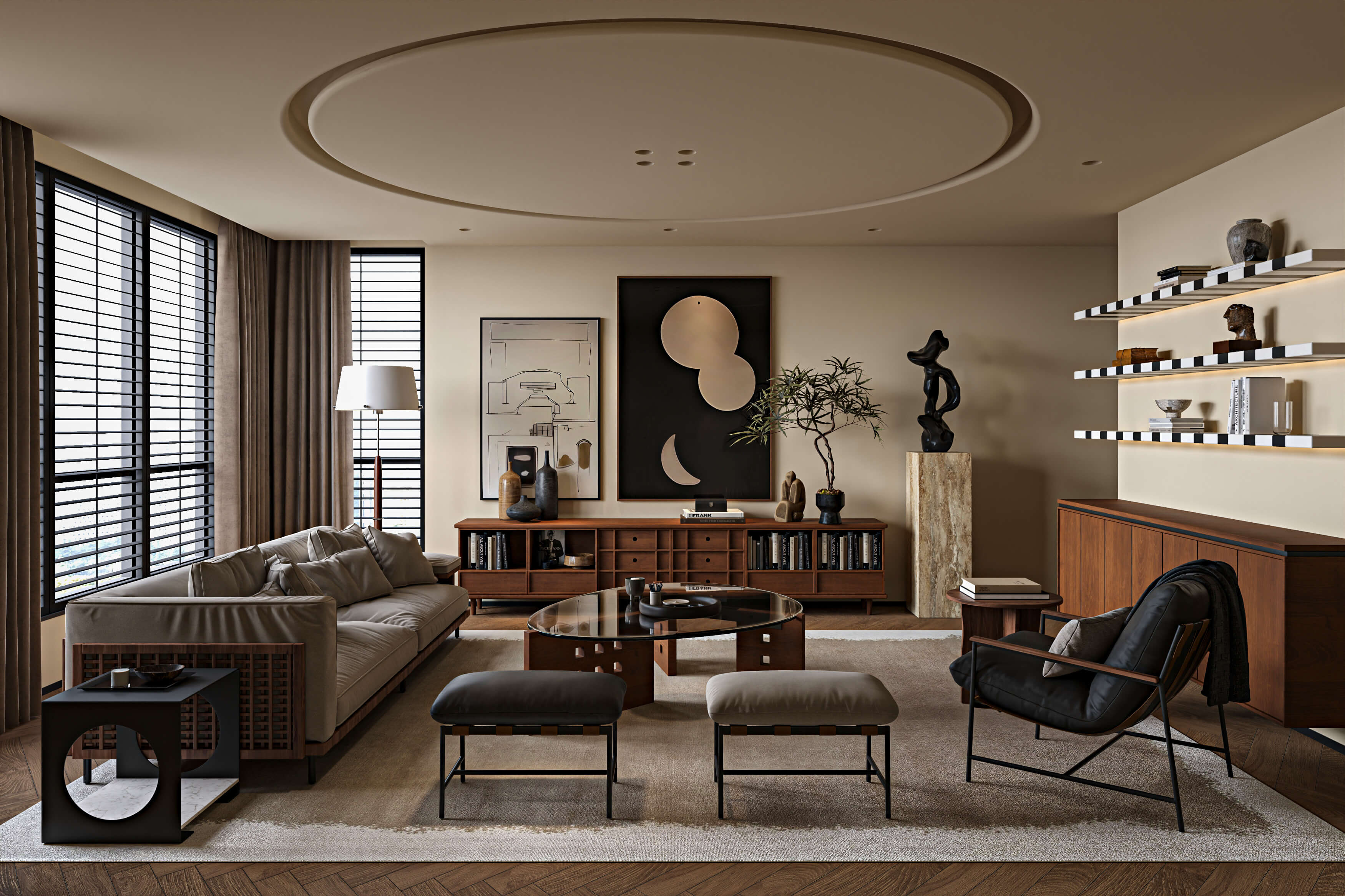 Living Room Interior - 3D Model by Maker20