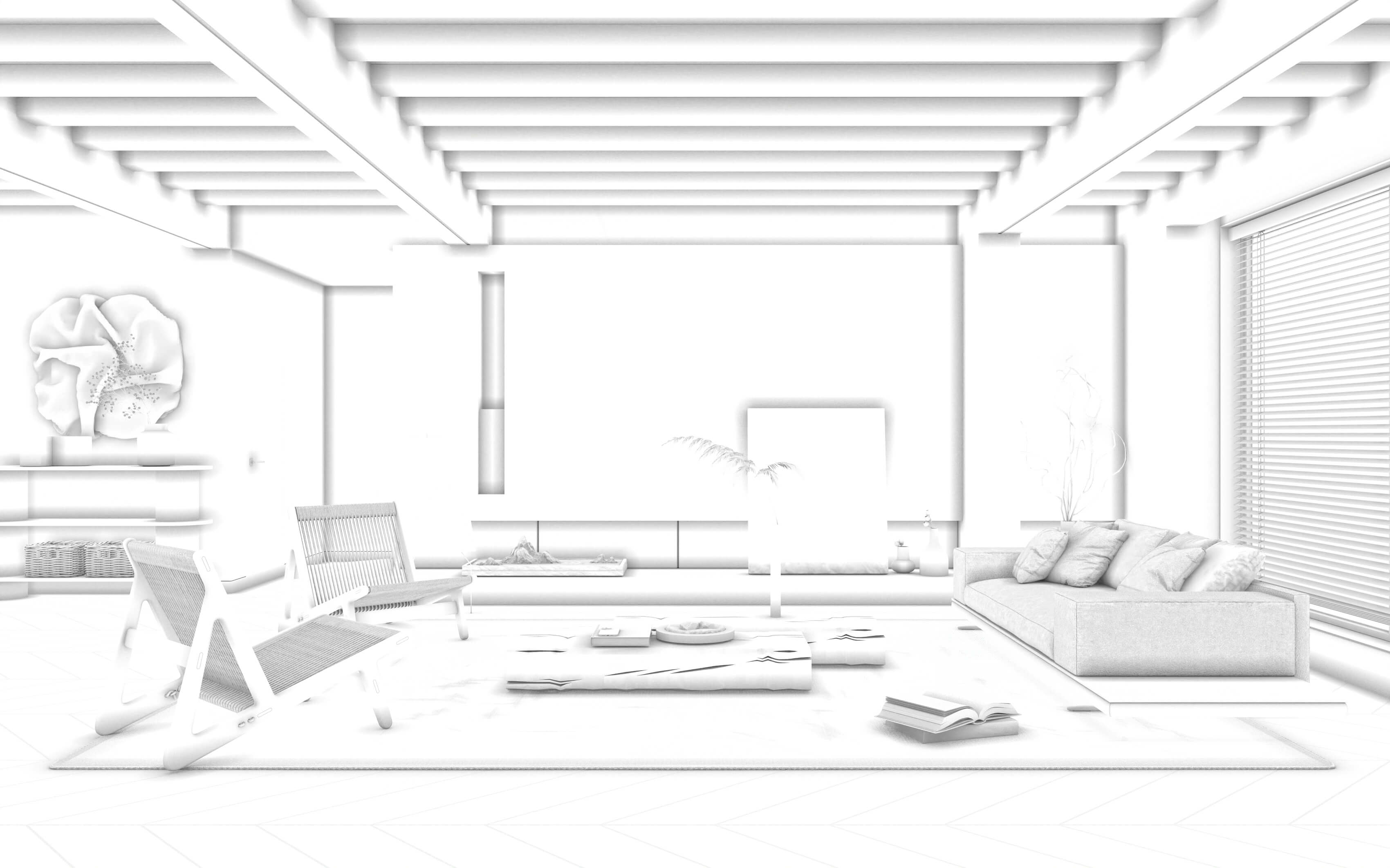 Living Room interior - 3D Model by Maker20