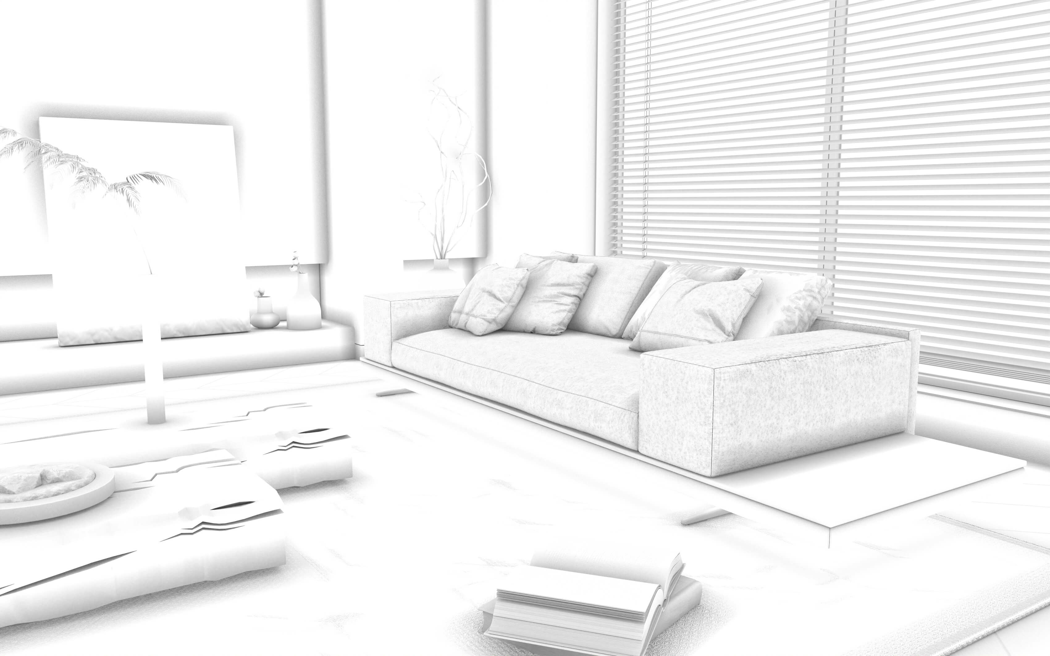 Living Room interior - 3D Model by Maker20