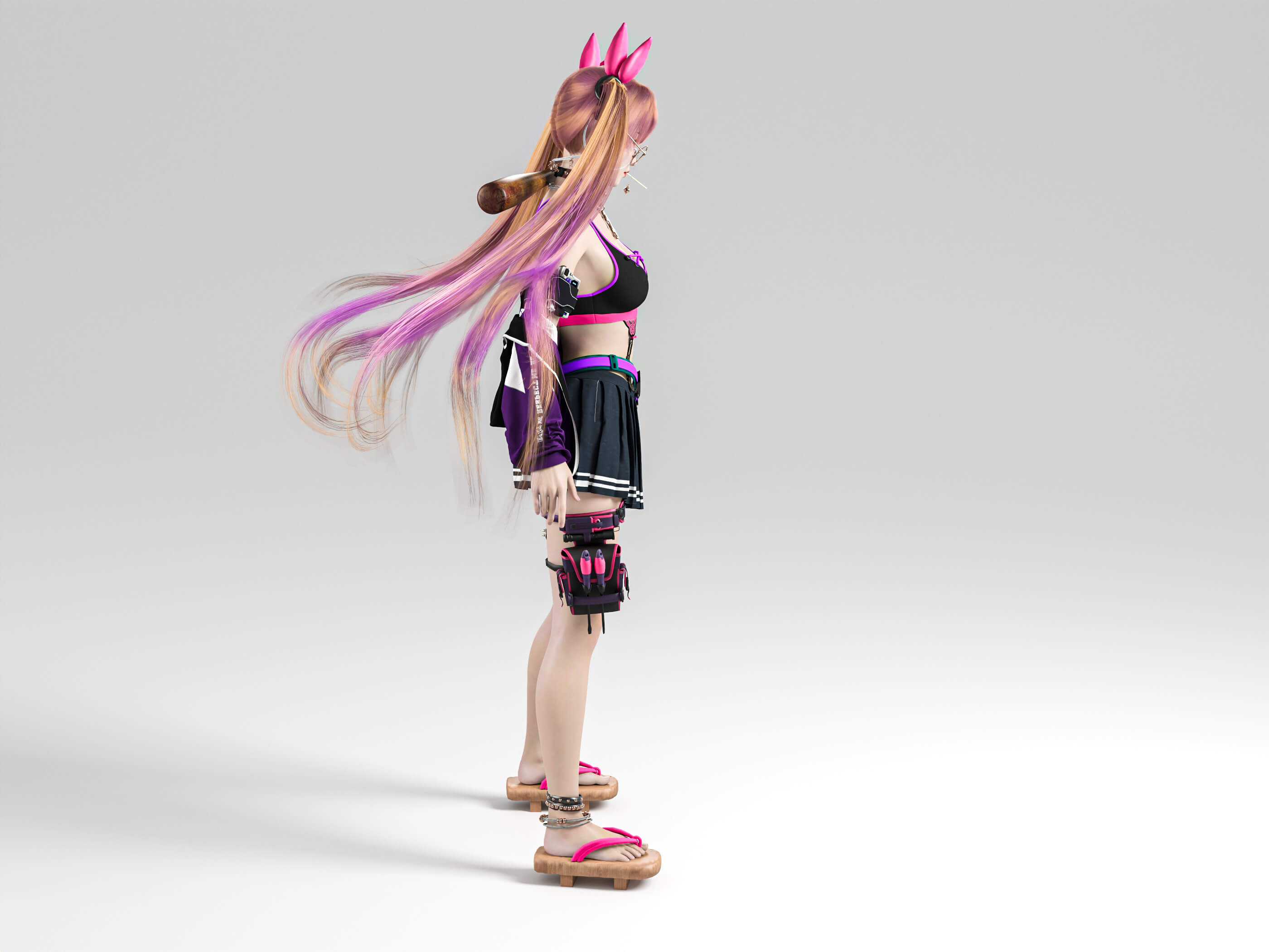 Woman Fashion Standing - 3D Model by Maker20