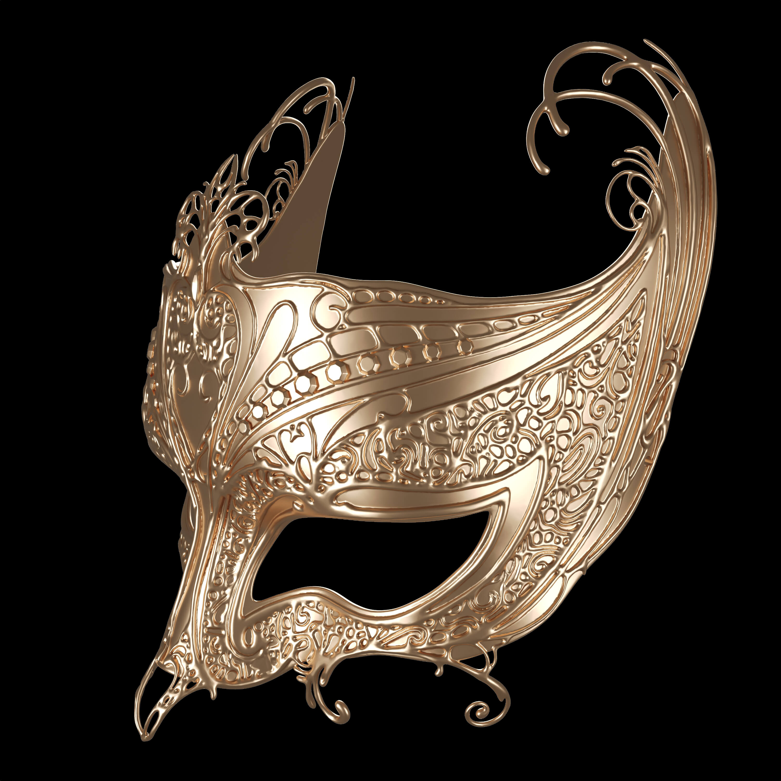 Masque Ornate Mask 001 - 3D Model by Maker20