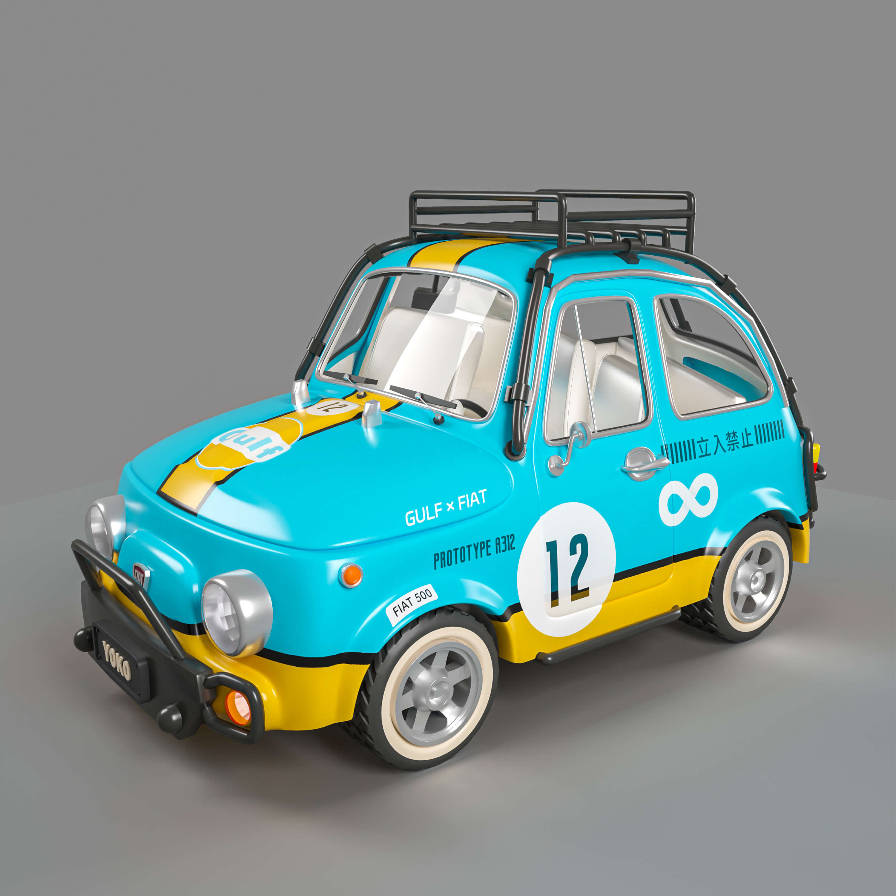 Cartoon-Version Fait 500 3D Model by Maker20