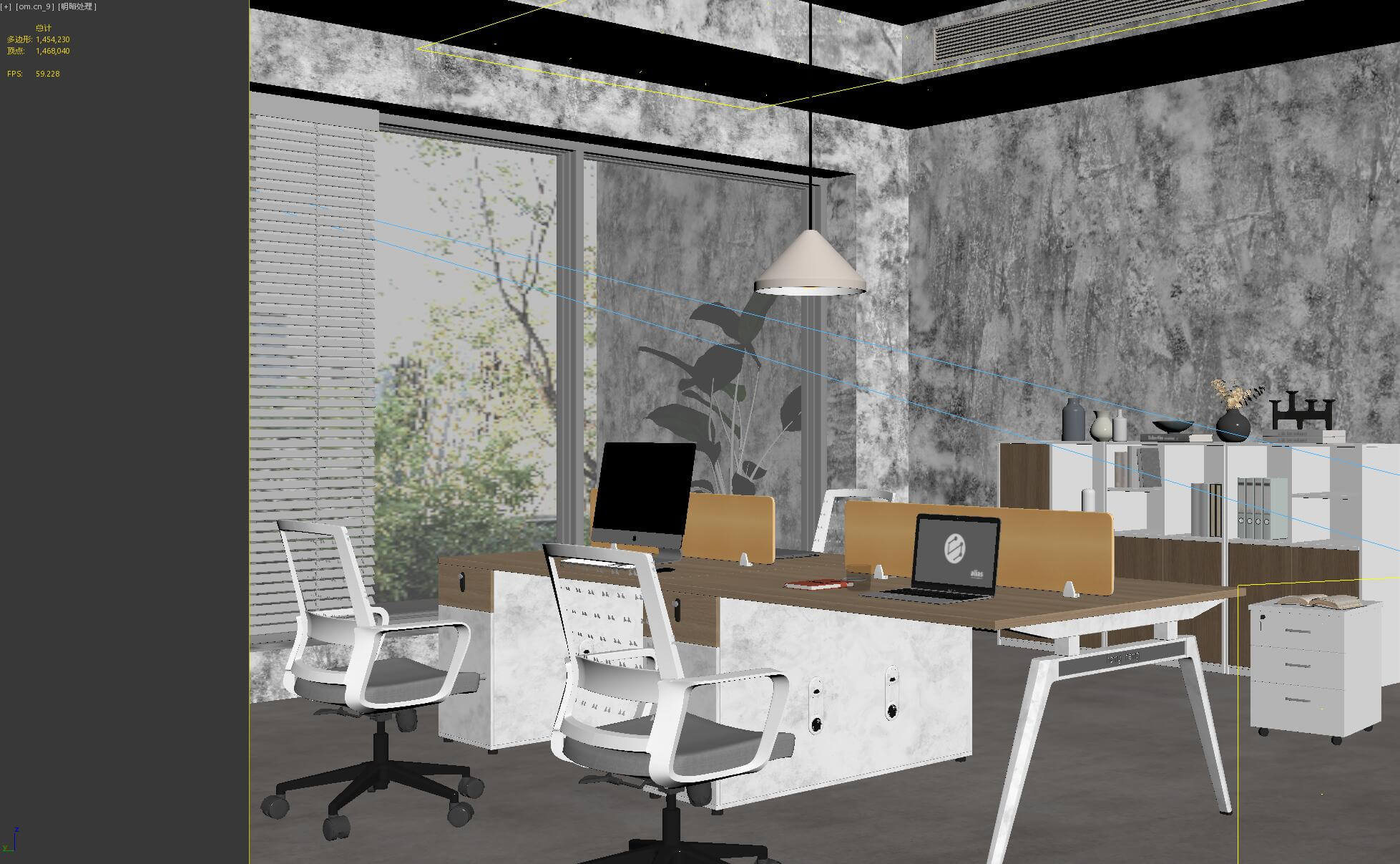 Interior Office Space 001 3D Model by Maker20