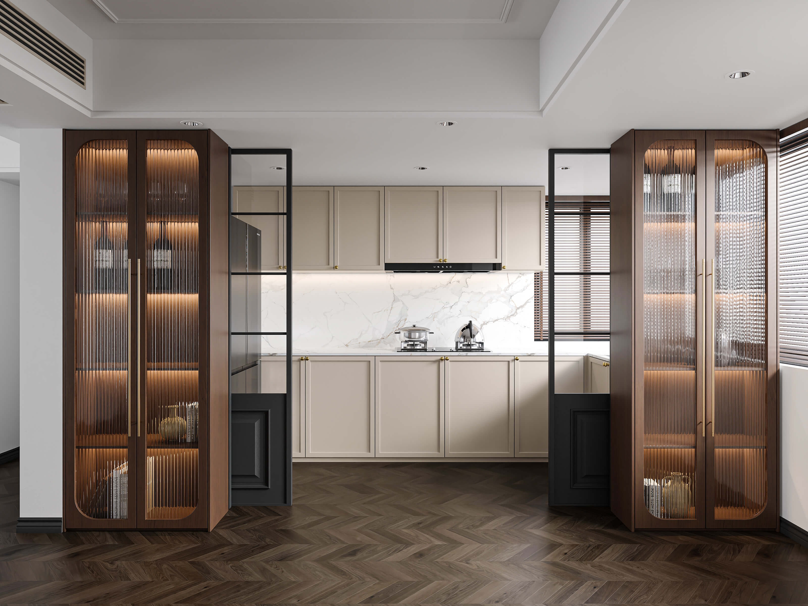 Open Modern Kitchen - 3D Model by Maker20