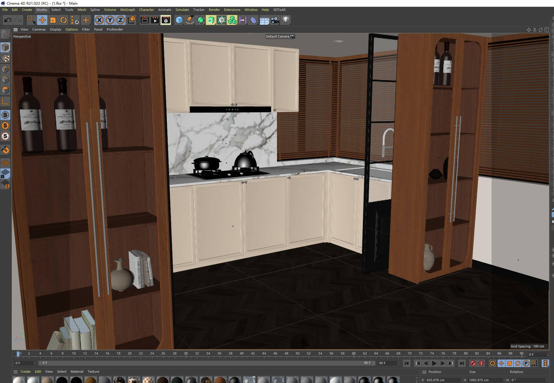 Open Modern Kitchen - 3D Model by Maker20