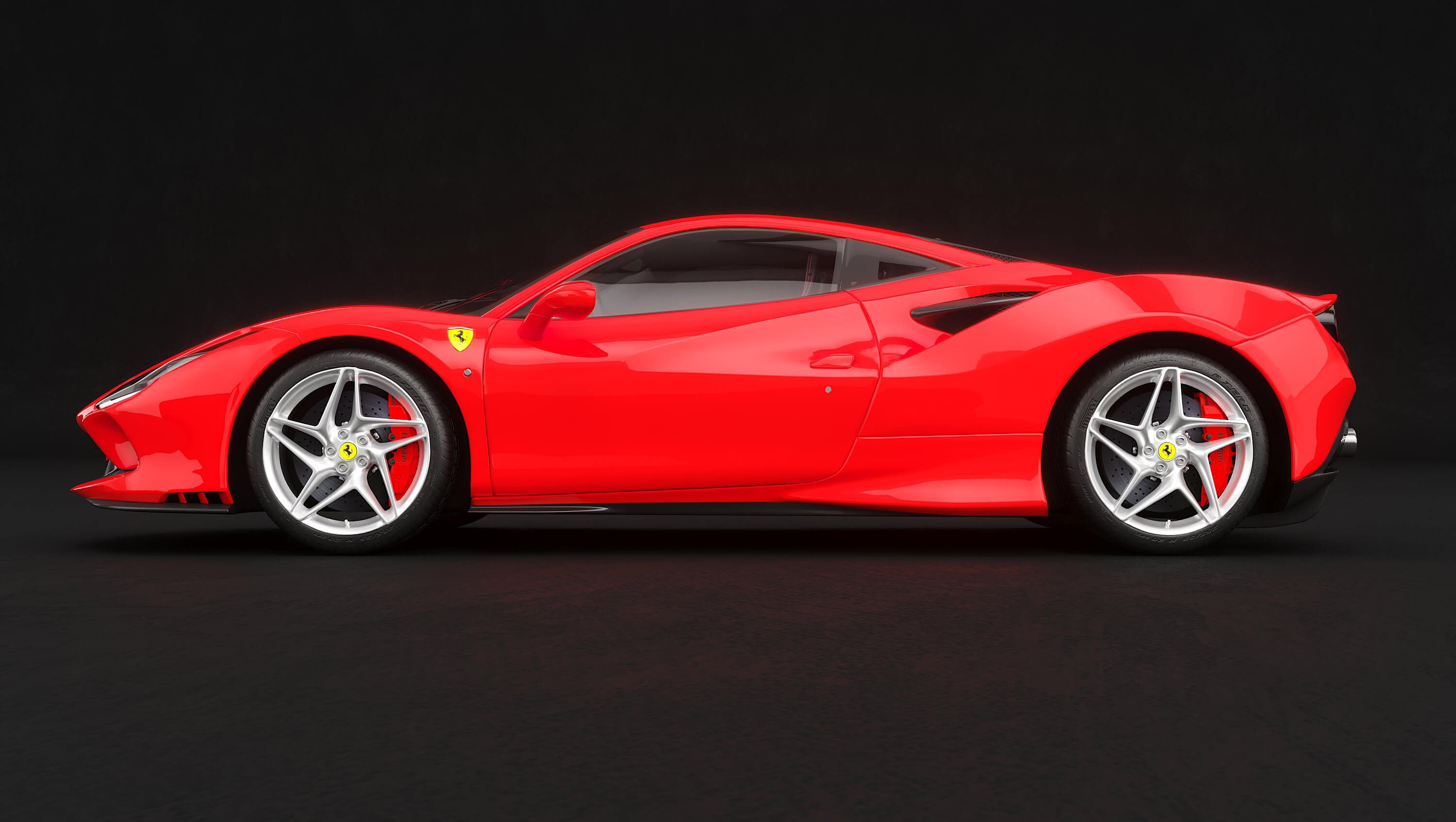 Ferrari Tributo F8 3D Render, Digital Art by maker3d