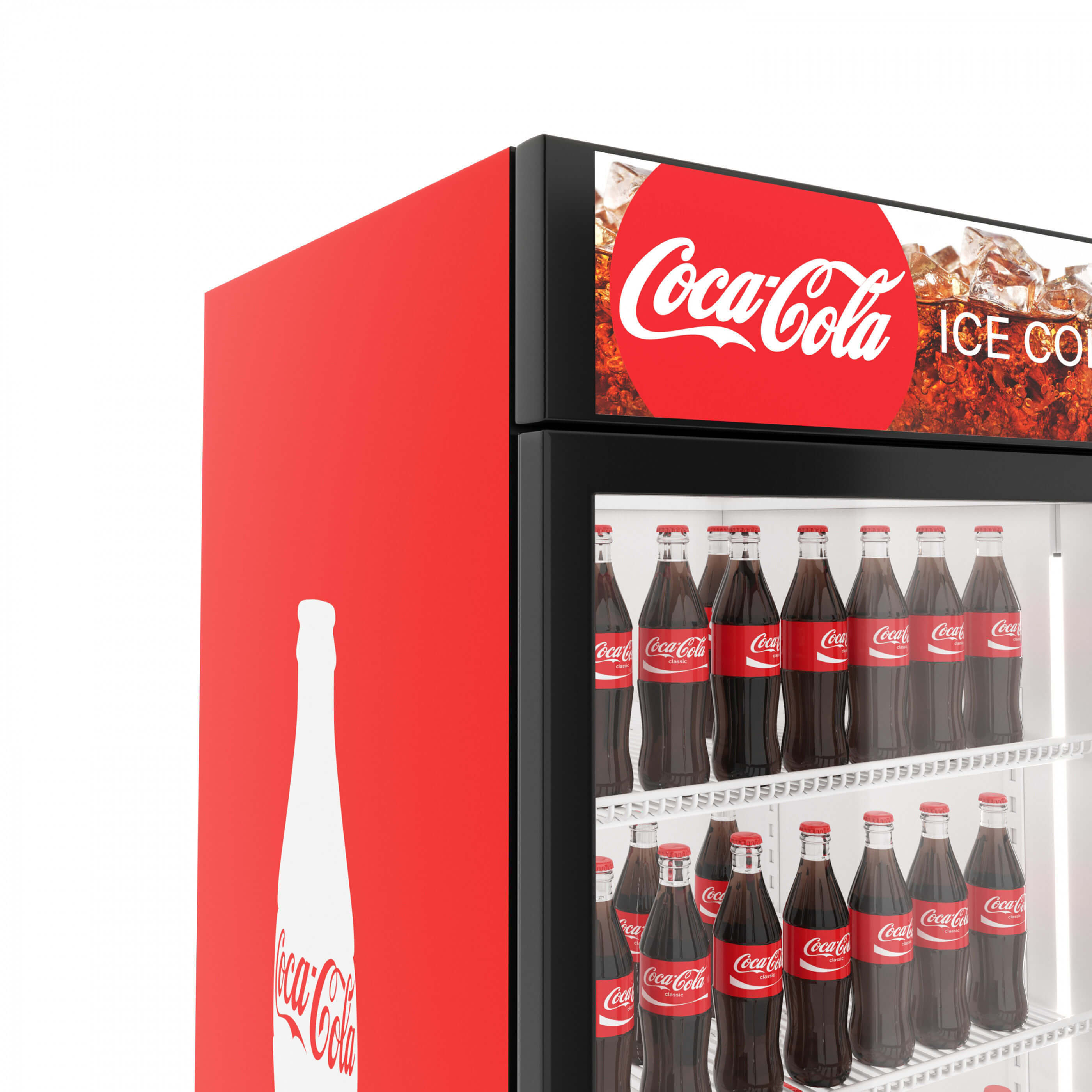 Upright Cooler Coca-Cola 3D Render, Digital Art by maker3d