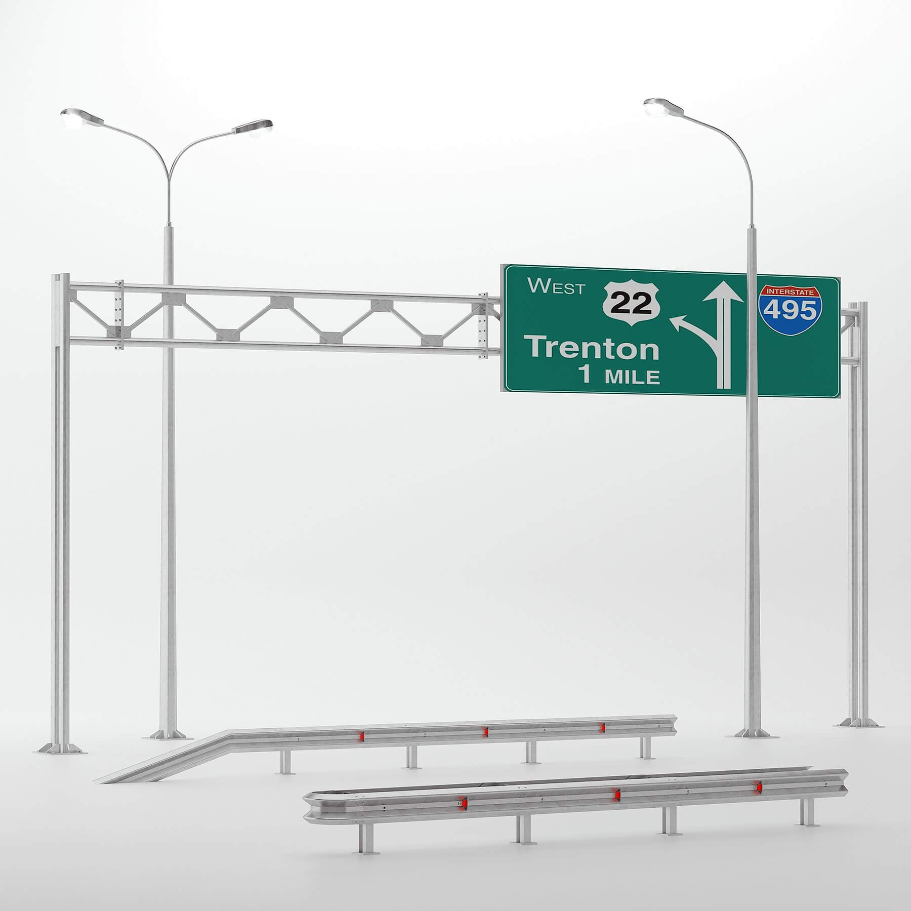 Highway Set - 3D Model by maker3d