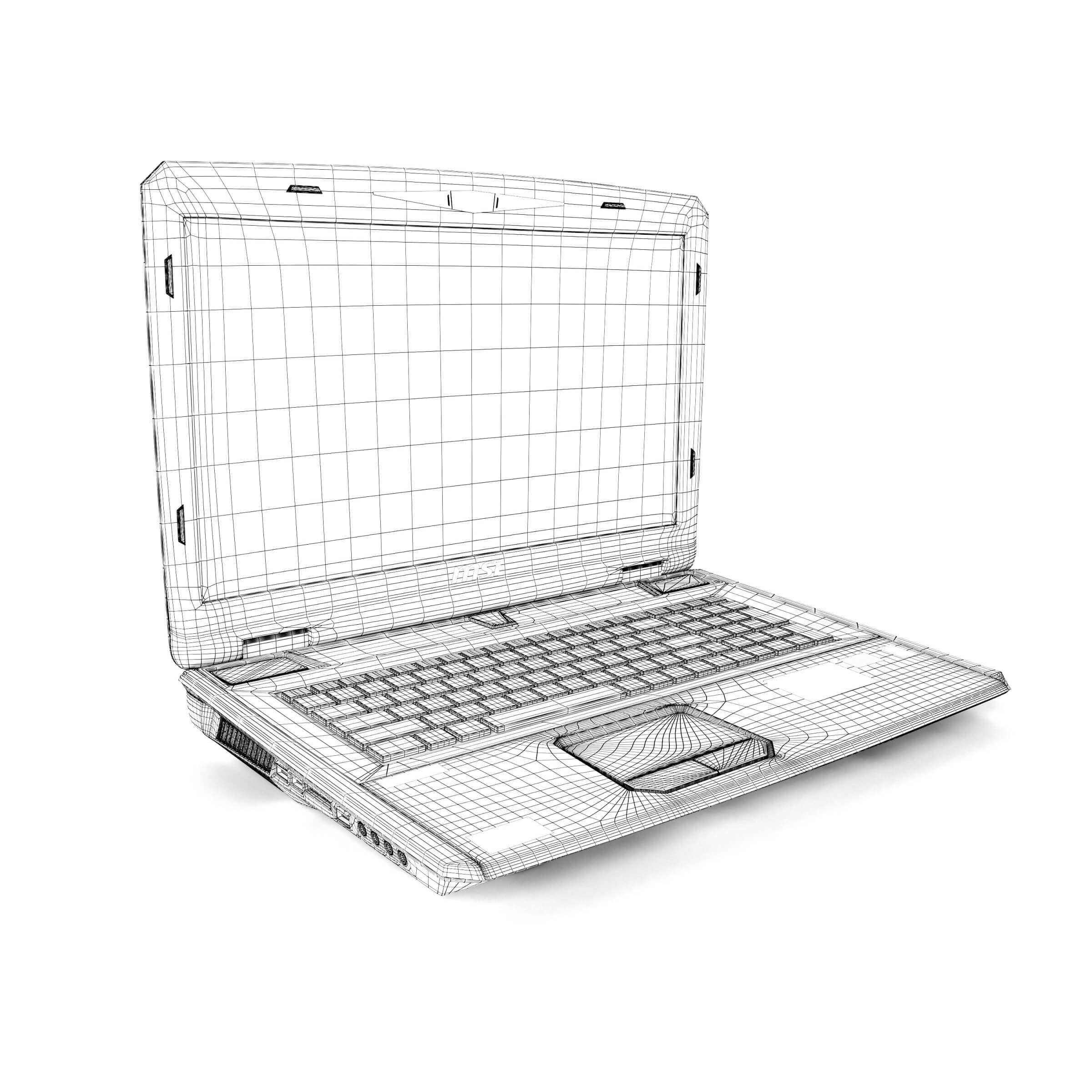 MSI GT Gaming Series Laptop - 3D Model by maker3d