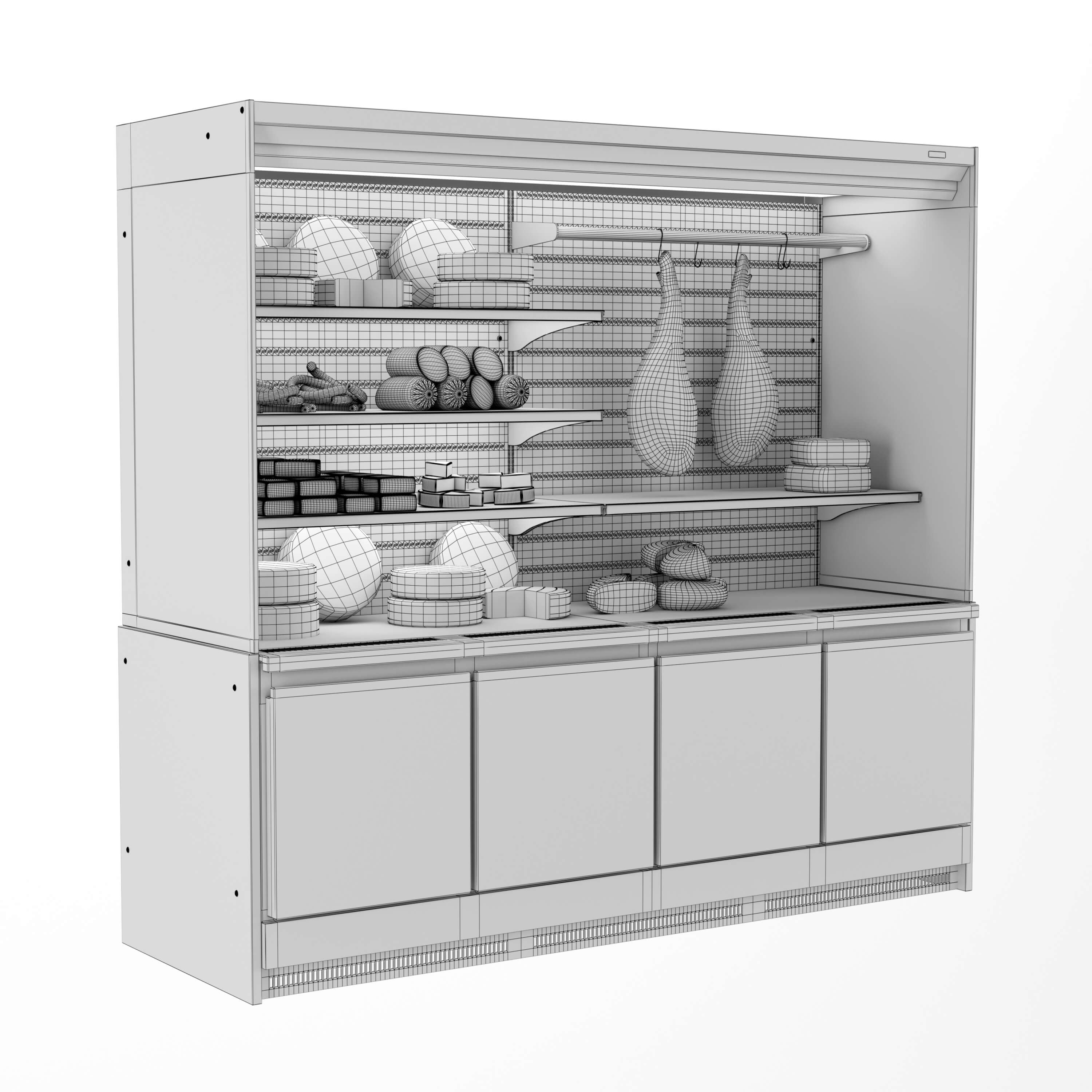 Rear Service Cabinet Losanna - 3D Model by maker3d