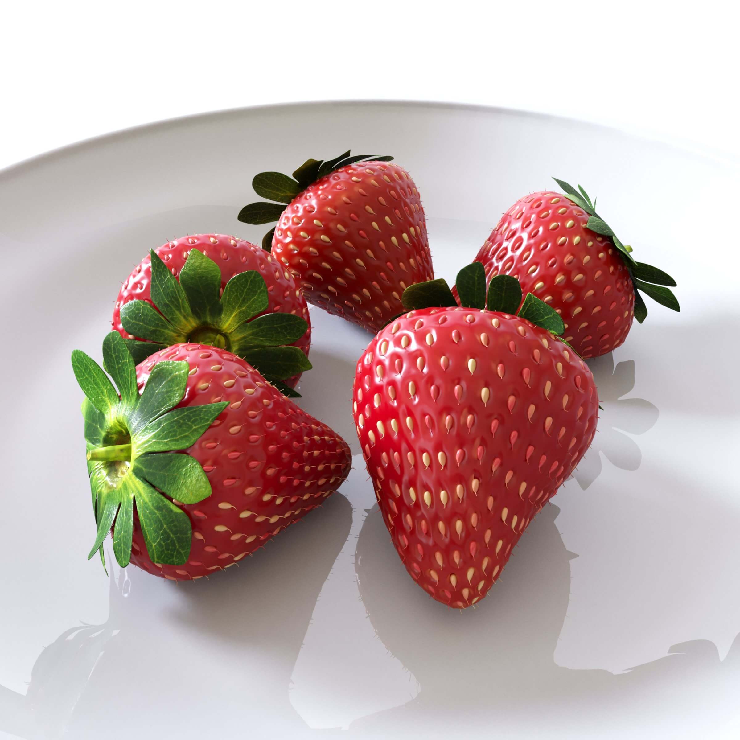 Strawberries - 3D Model by maker3d