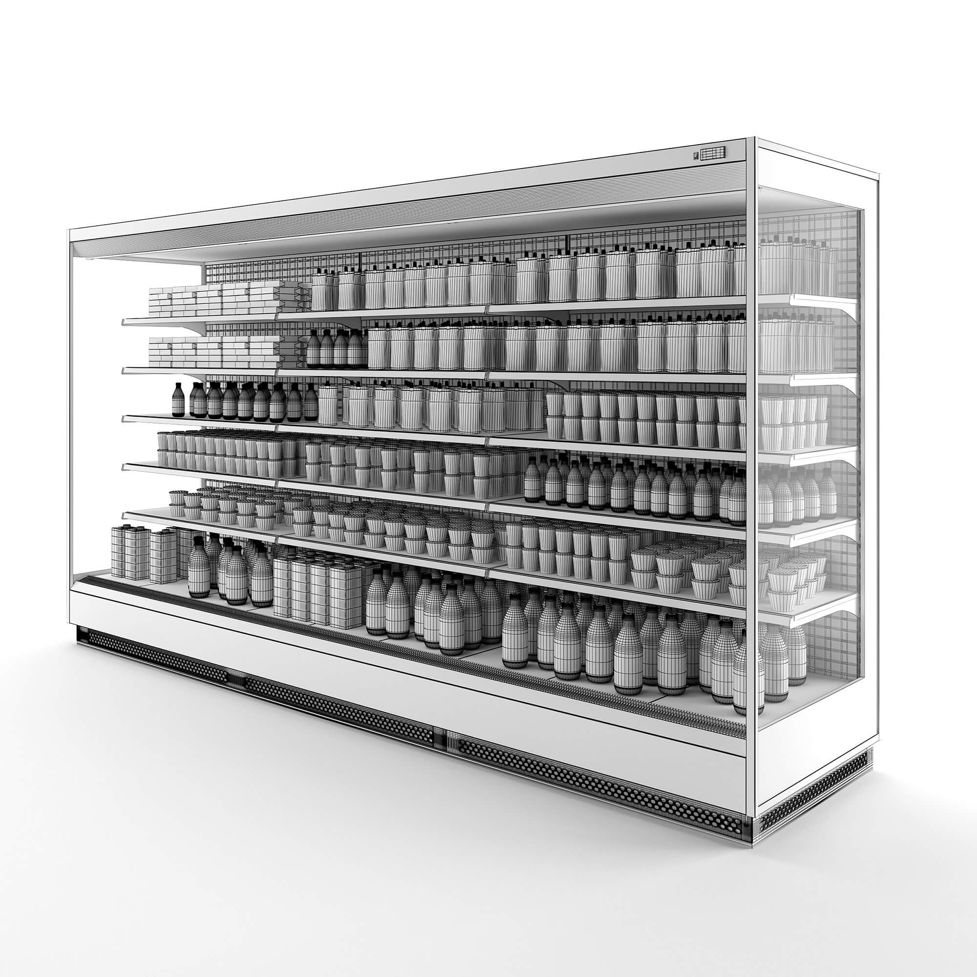 Vertical Multi Deck Refrigerator - 3D Model by maker3d