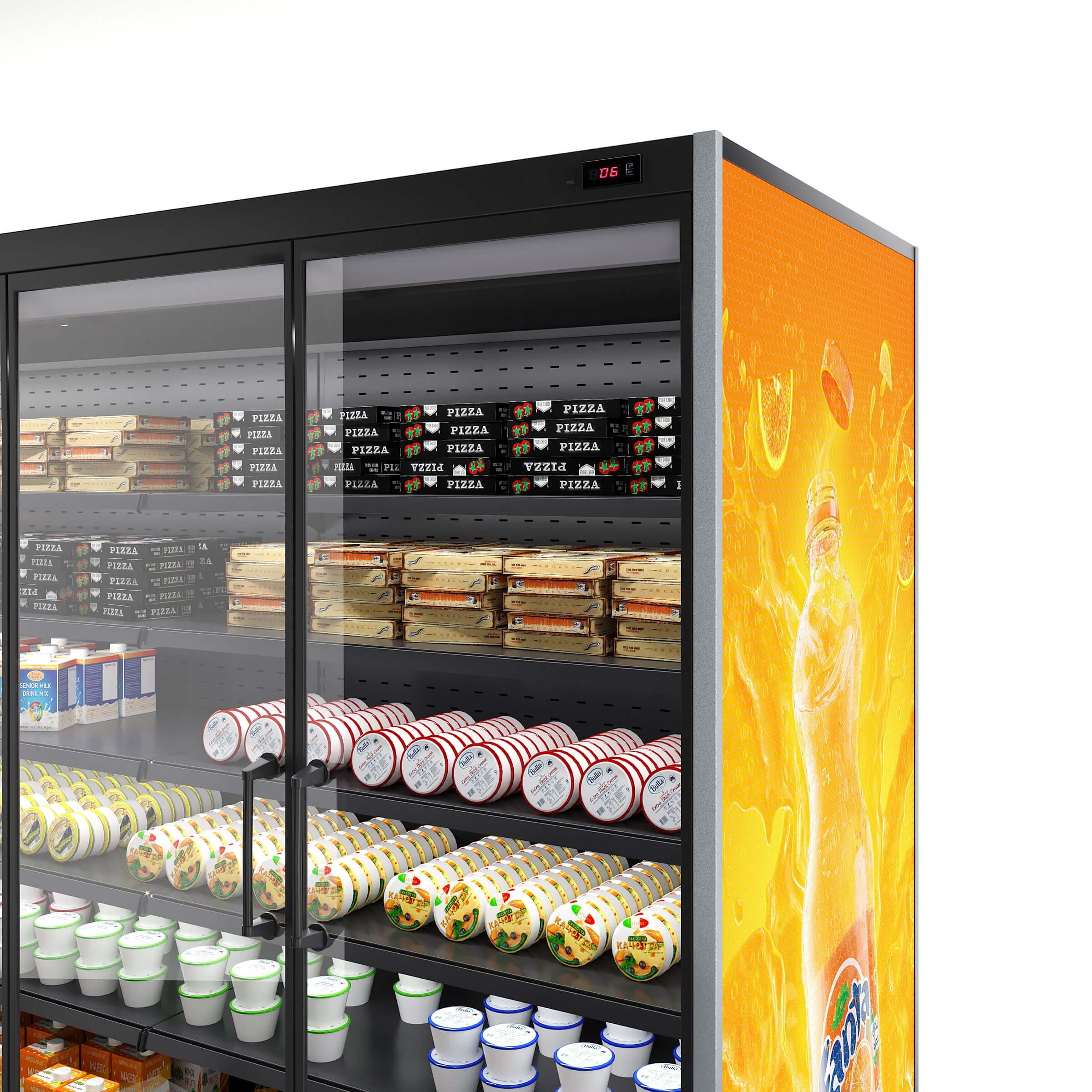 Vertical Refrigerated Display Case Tesey - 3D Model by maker3d
