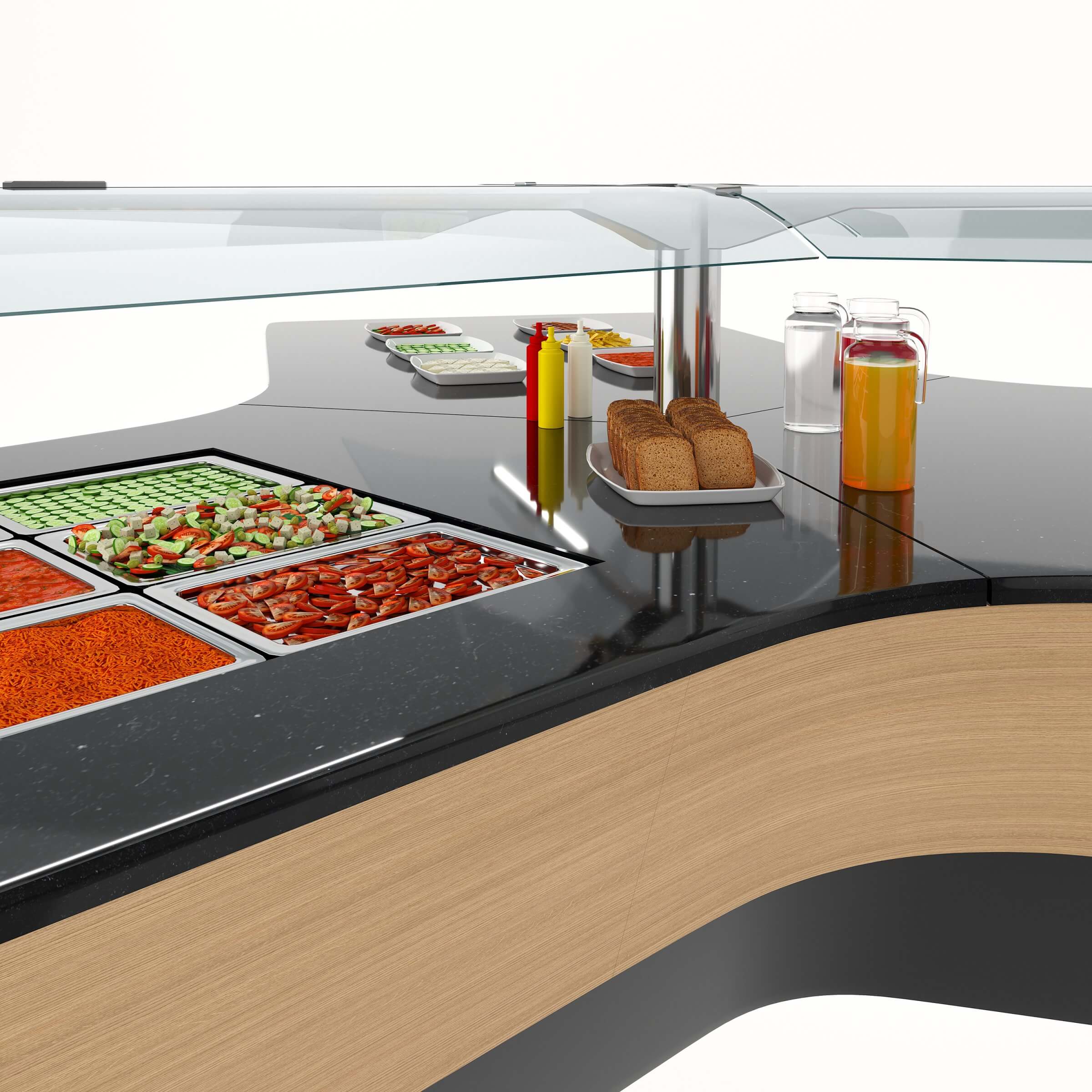 Widevision Buffet Island - 3D Model by maker3d