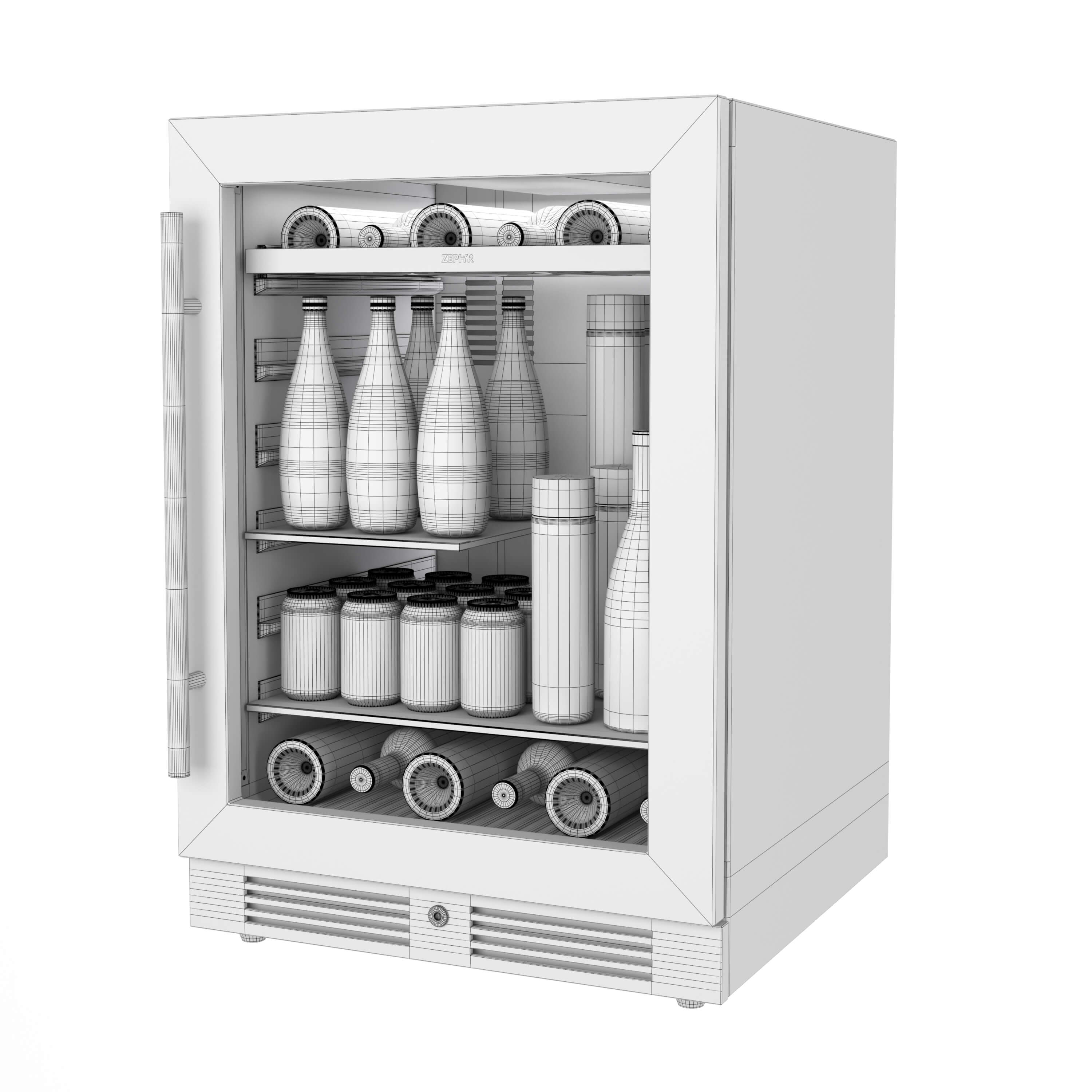 Zephyr Single Zone Beverage Cooler - 3D Model by maker3d