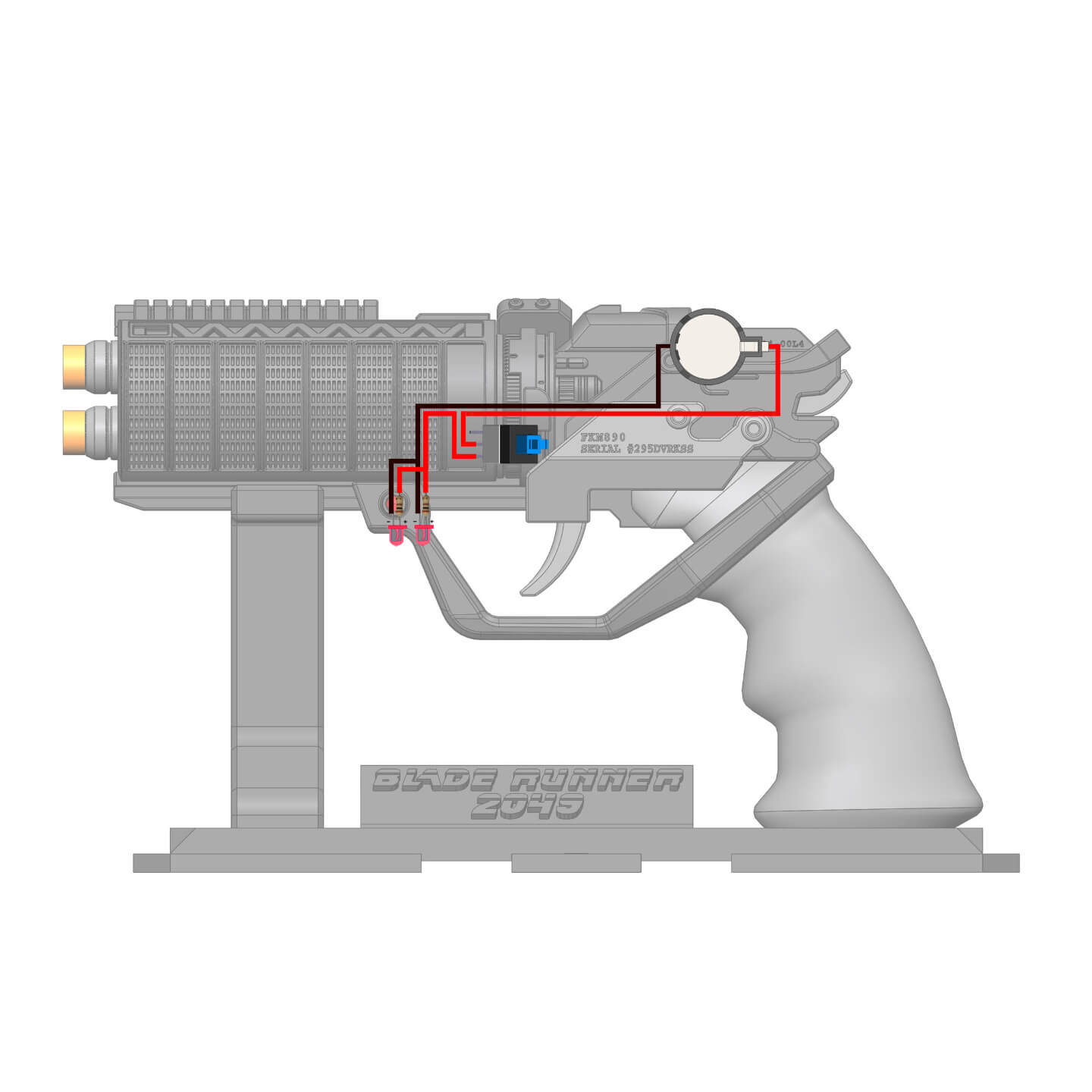 Agent K's Pistol Blade Runner - STL OBJ CAD - Commercial Use 3D Print ...