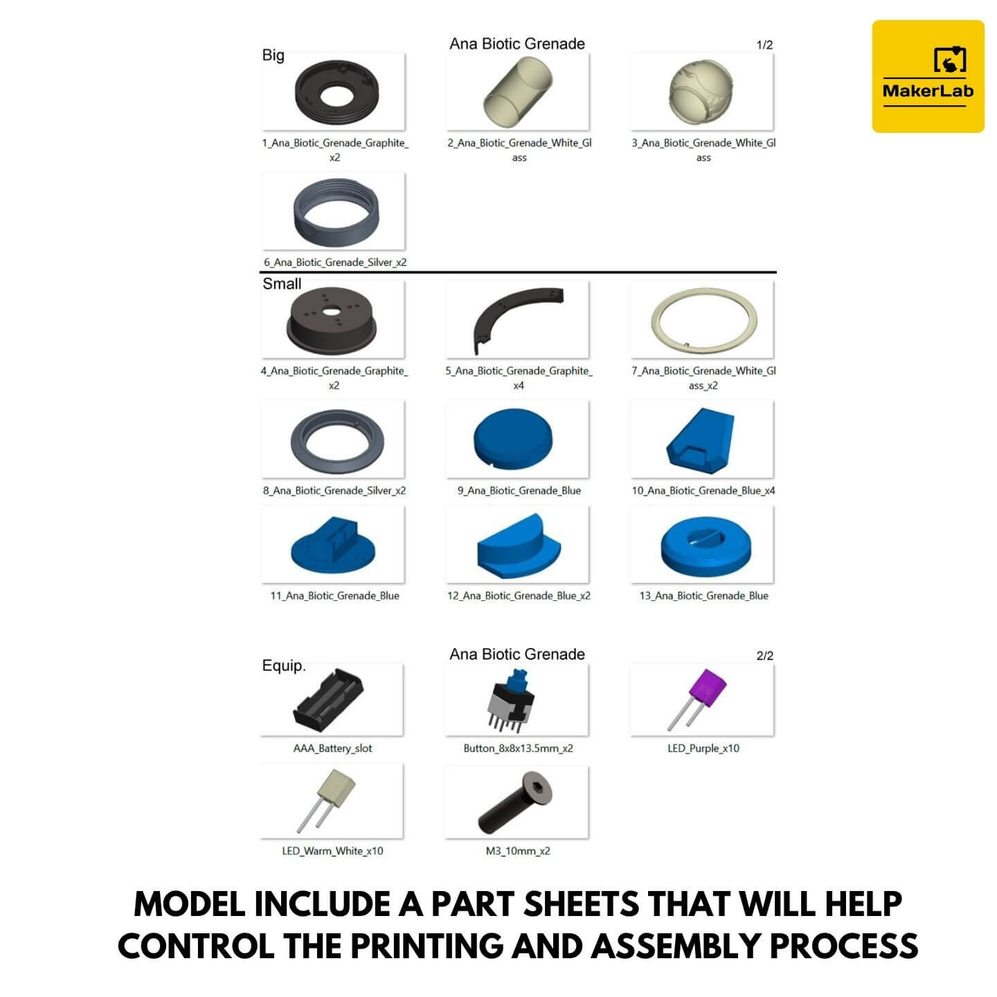 Ana Biotic Grenade - Overwatch - STL OBJ CAD Commercial Use 3D Model by ...