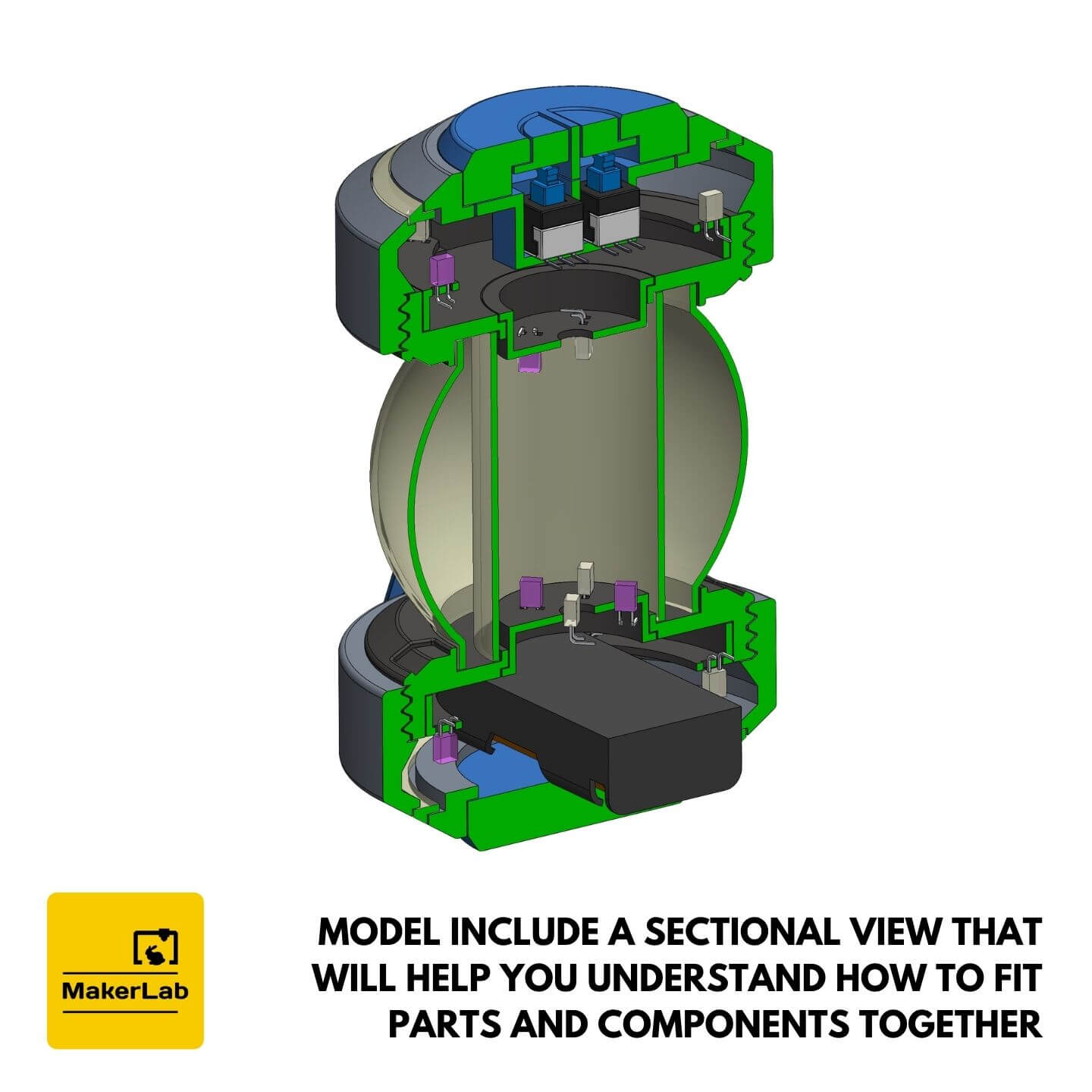 Ana Biotic Grenade - Overwatch - STL OBJ CAD Commercial Use 3D Model by ...