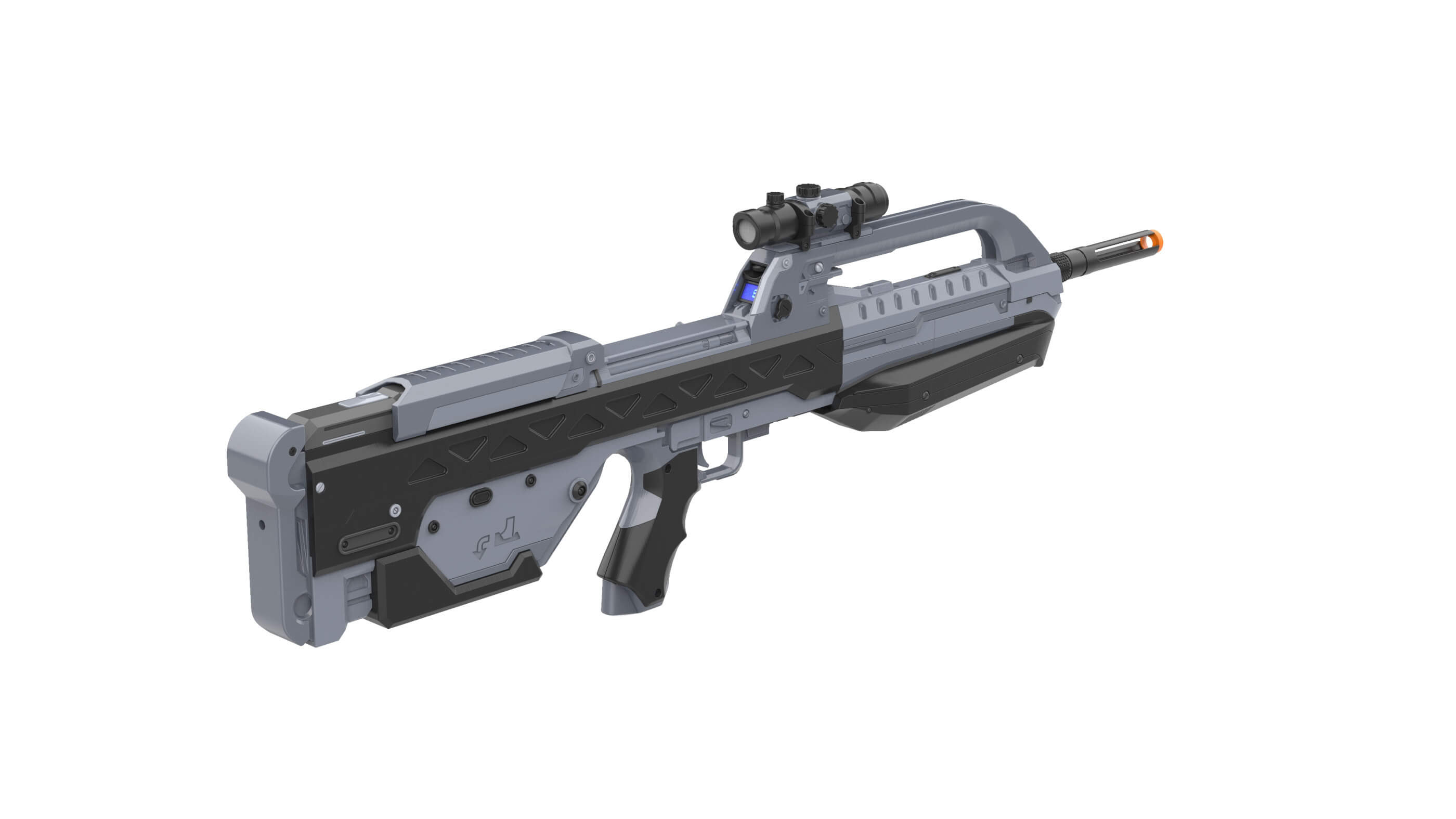 Halo BR55 Battle Rifle - 3D Model by MakerLab
