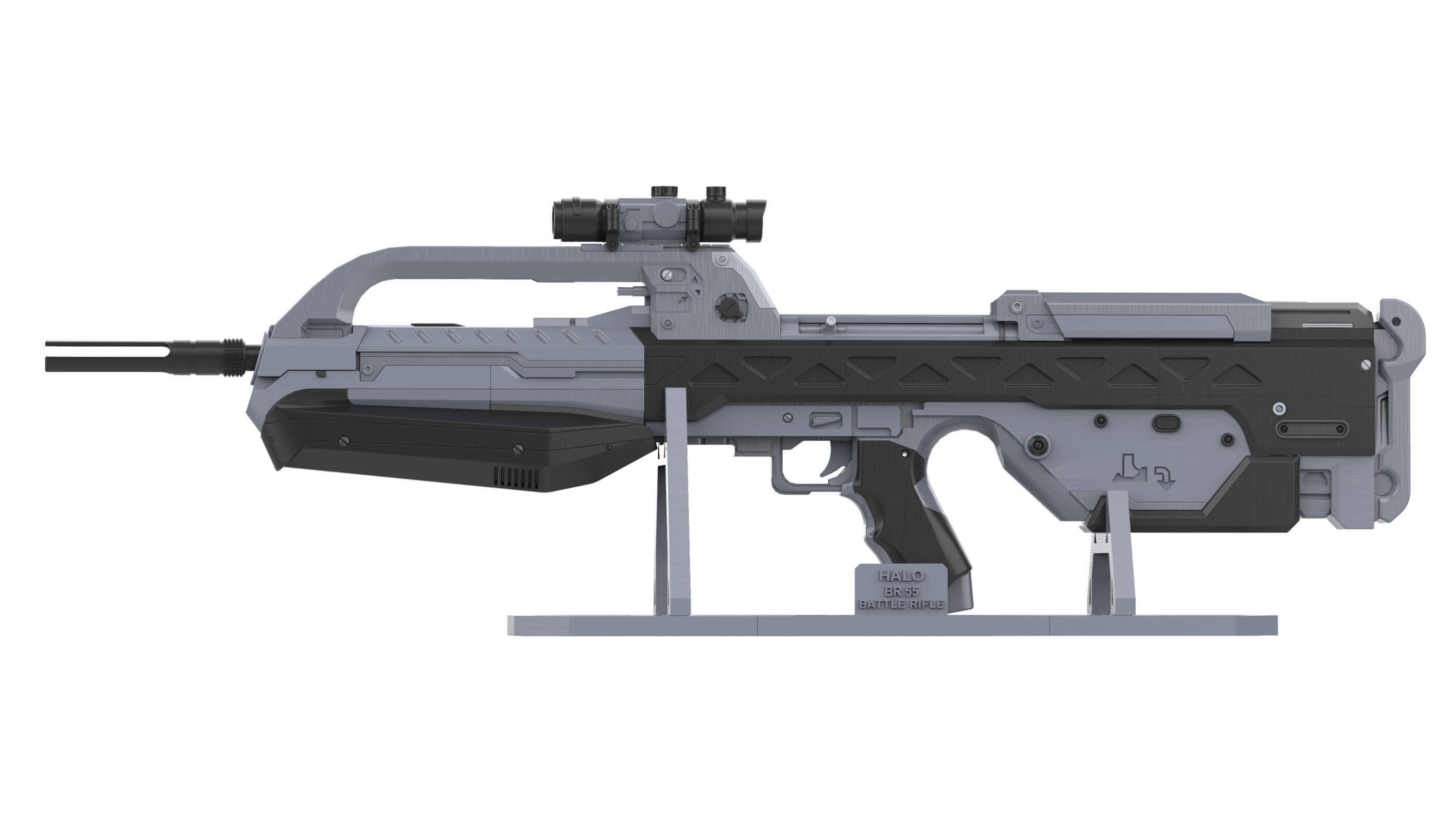 Halo BR55 Battle Rifle - 3D Model by MakerLab