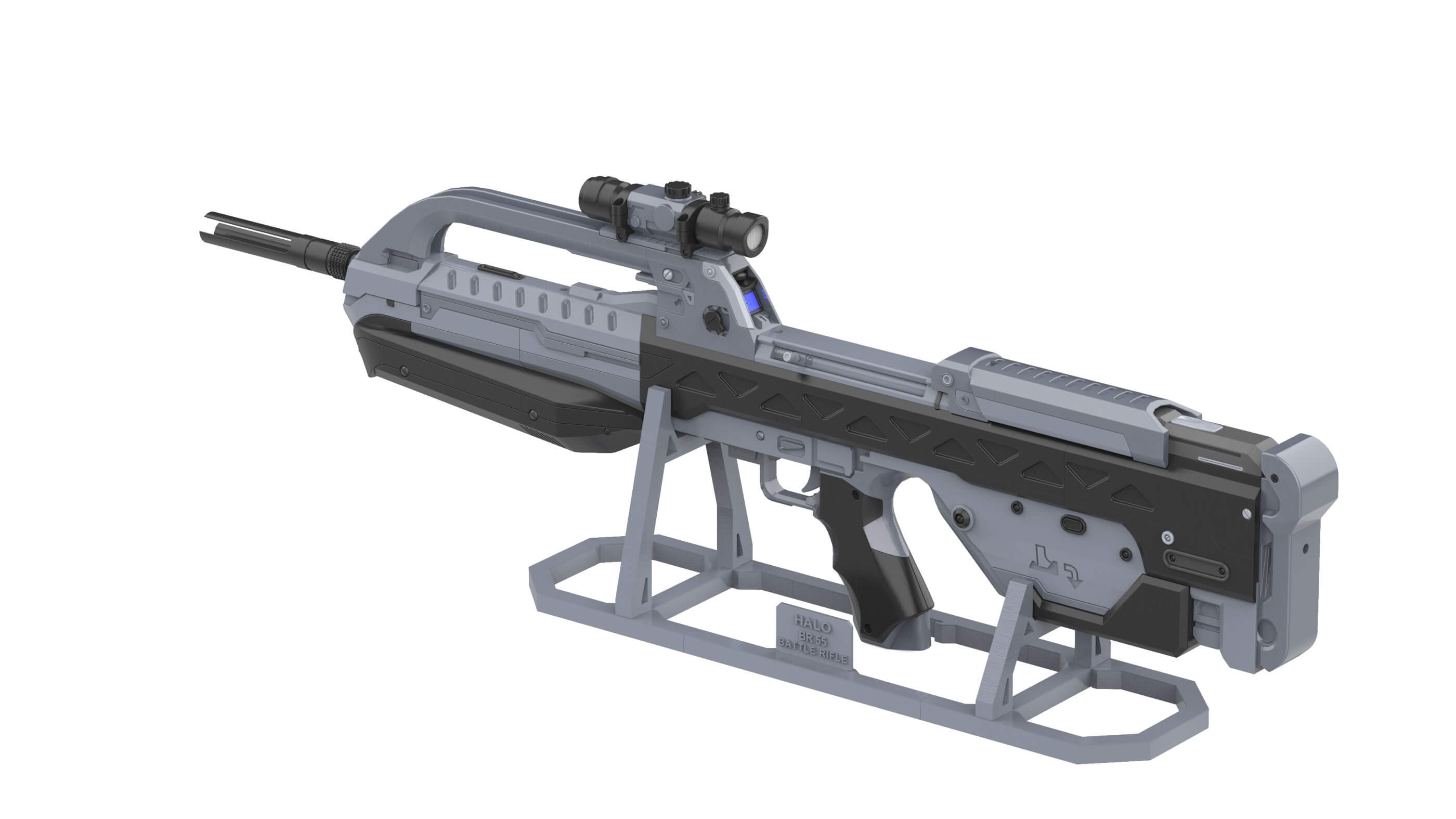 Halo BR55 Battle Rifle - 3D Model by MakerLab