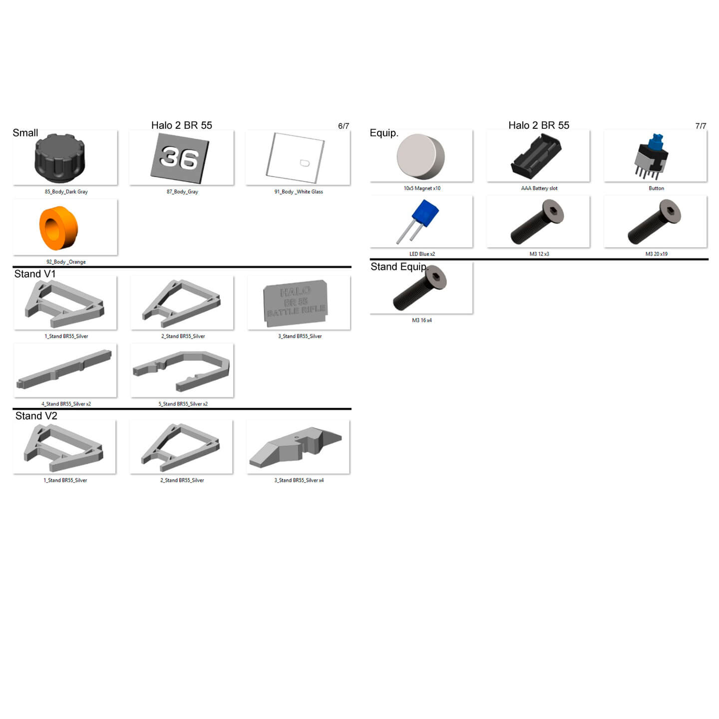 Halo BR55 Battle Rifle - 3D Model by MakerLab