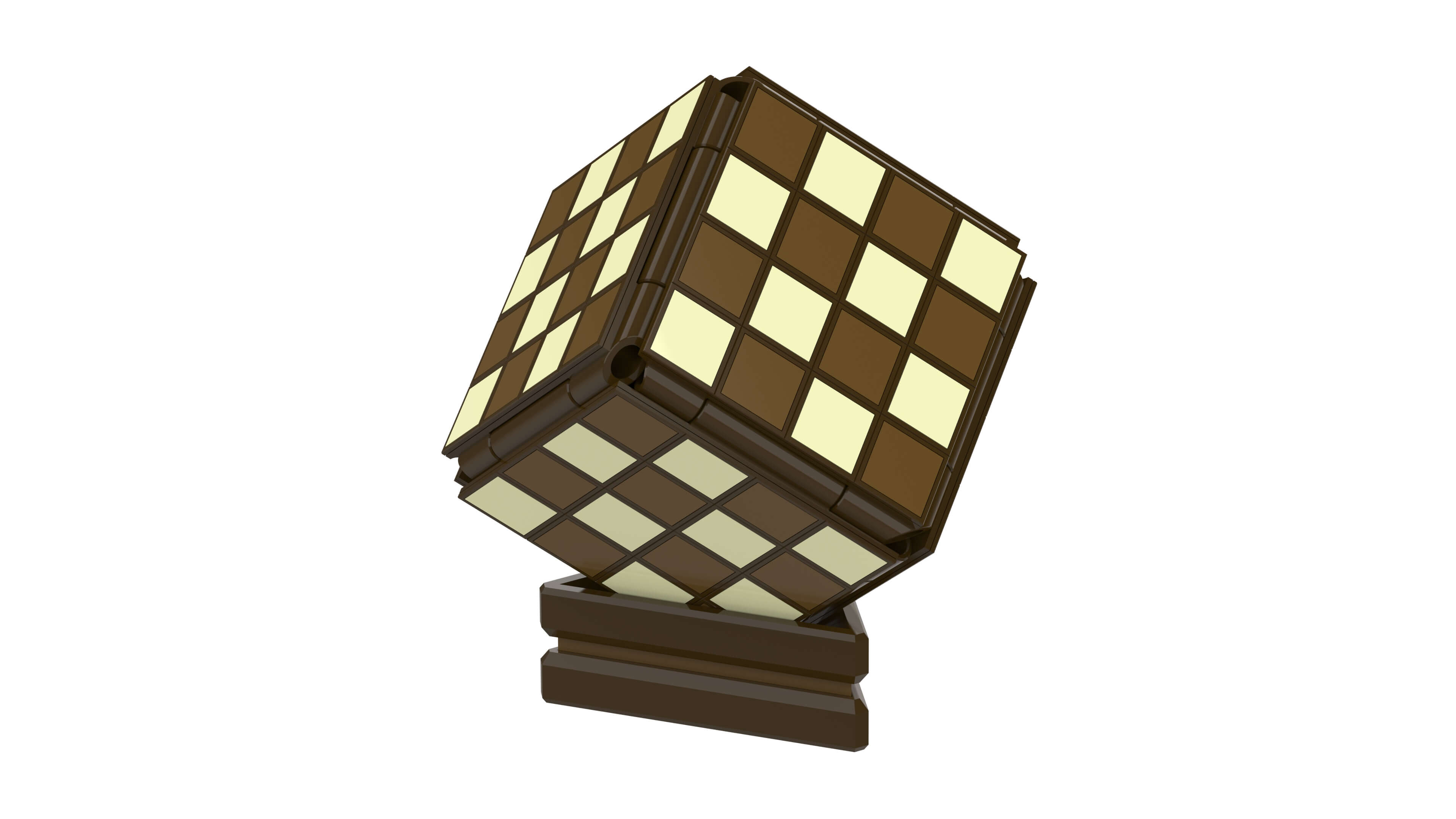 Cube Chess Board - Printable 3D Model - Stl Files - Type 1 by MakerLab