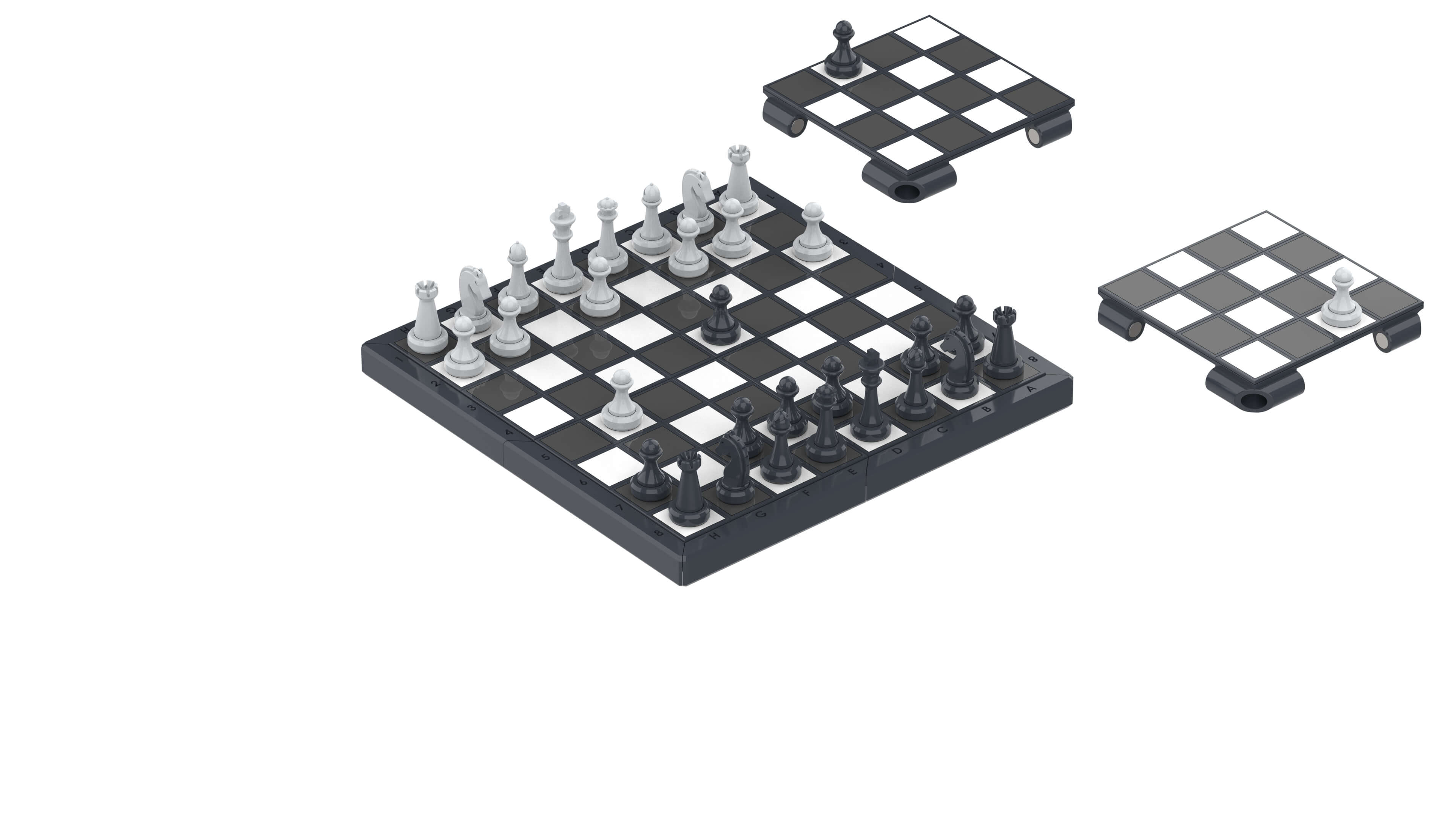Cube Chess Board - Printable 3D Model - Stl Files - Type 1 by MakerLab