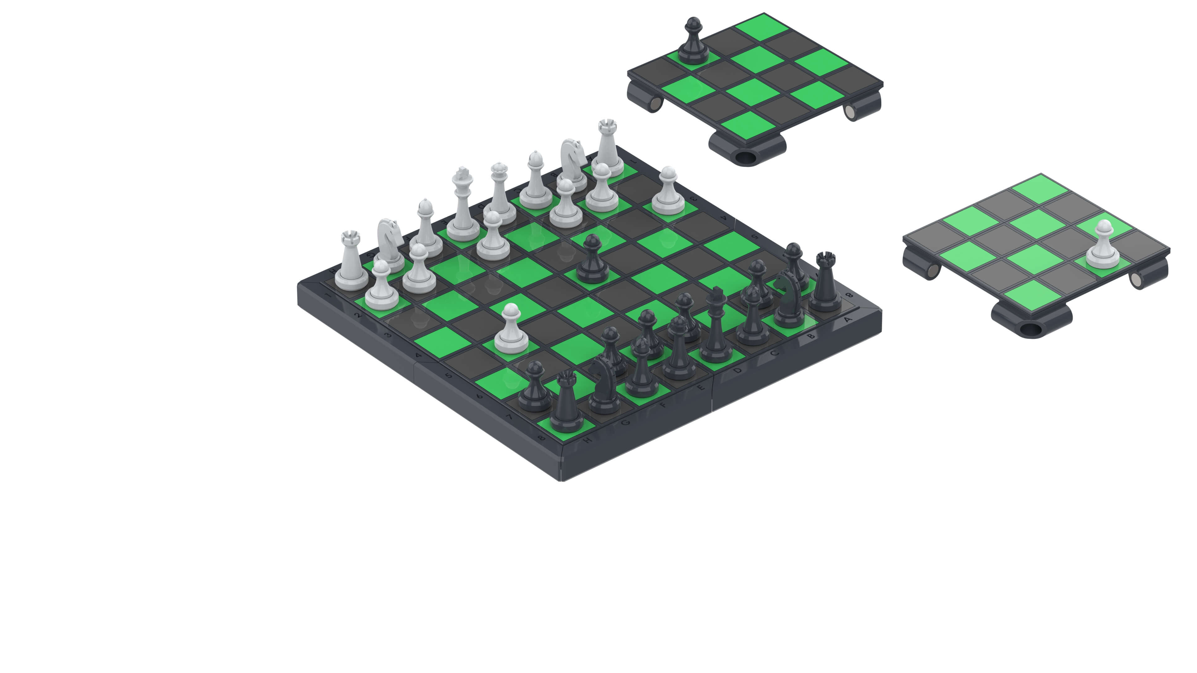 Cube Chess Board - Printable 3D Model - Stl Files - Type 1 by MakerLab