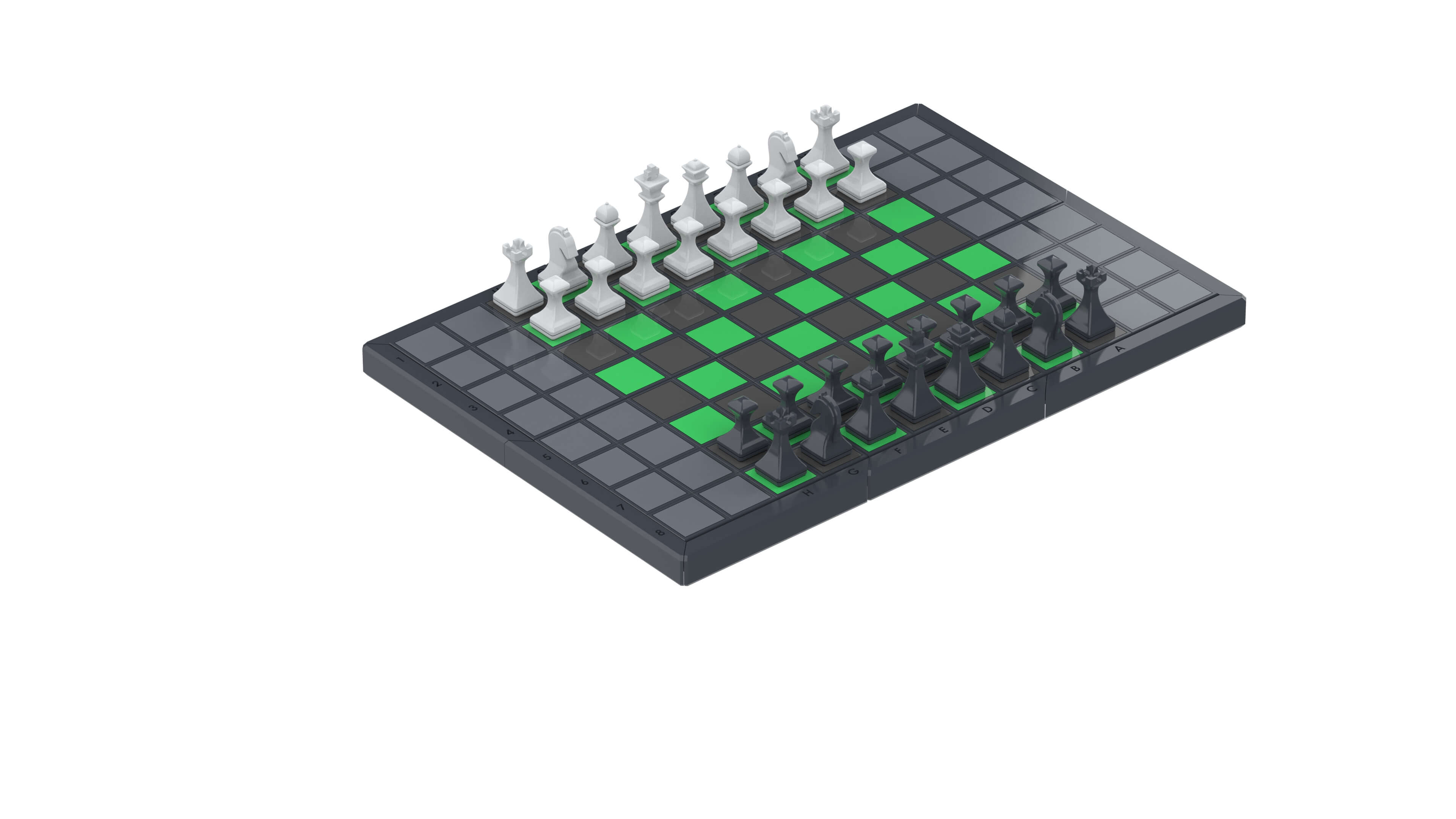 Cube Chess Board - Printable 3D Model - Stl Files - Type 1 by MakerLab