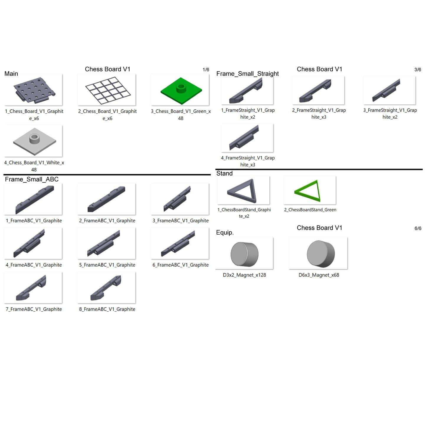 Cube Chess Board - Printable 3D Model - Stl Files - Type 1 by MakerLab