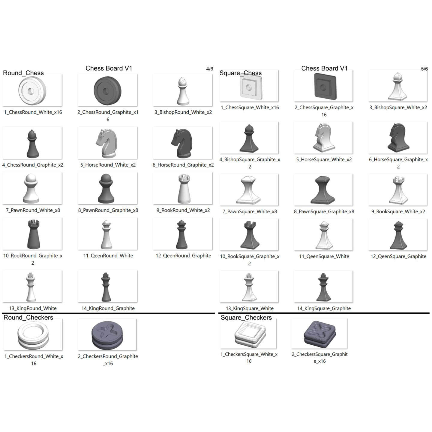 Cube Chess Board - Printable 3D Model - Stl Files - Type 1 by MakerLab