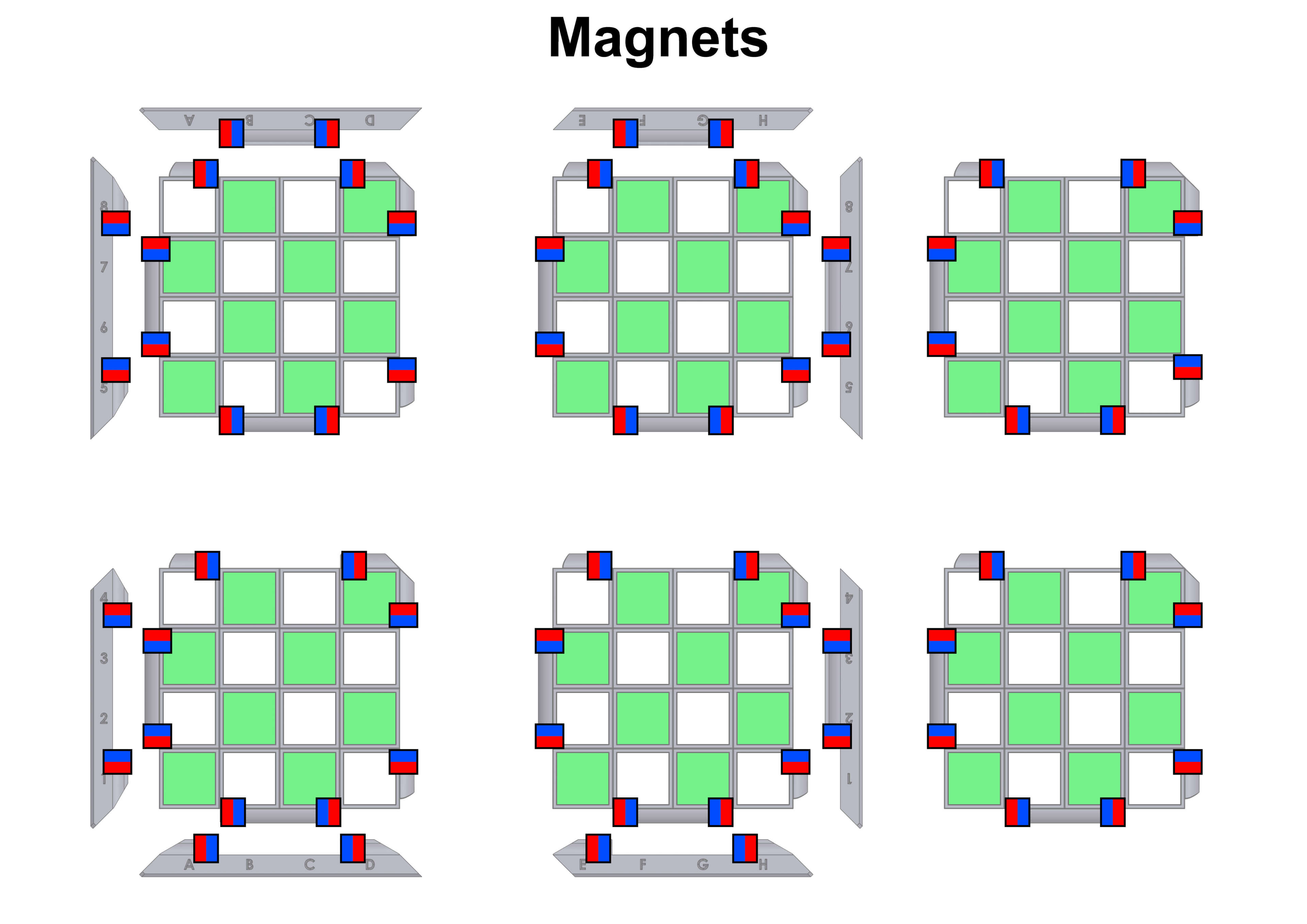 Cube Chess Board - Printable 3D Model - Stl Files - Type 1 by MakerLab