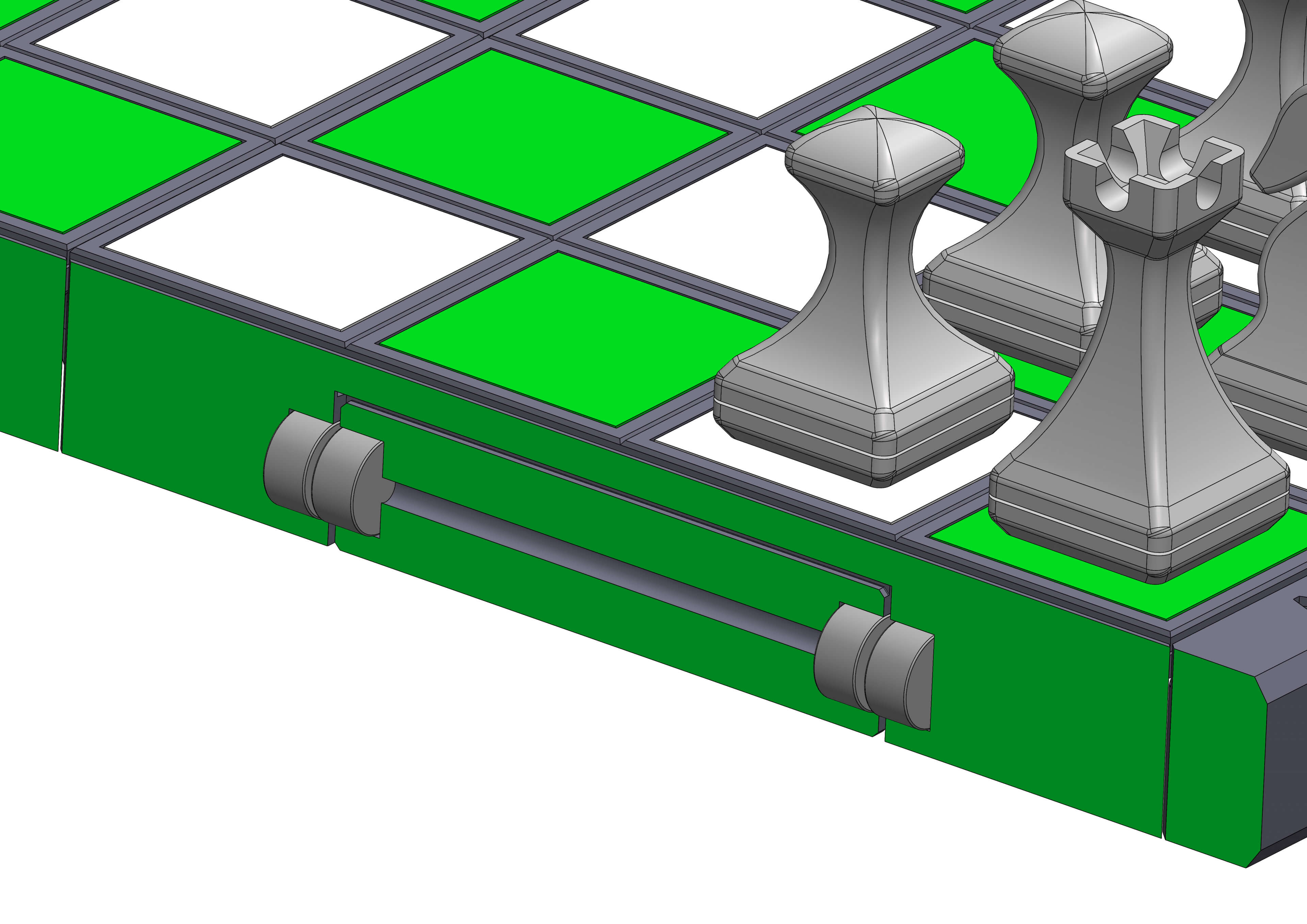 Cube Chess Board - Printable 3D Model - Stl Files - Type 1 by MakerLab