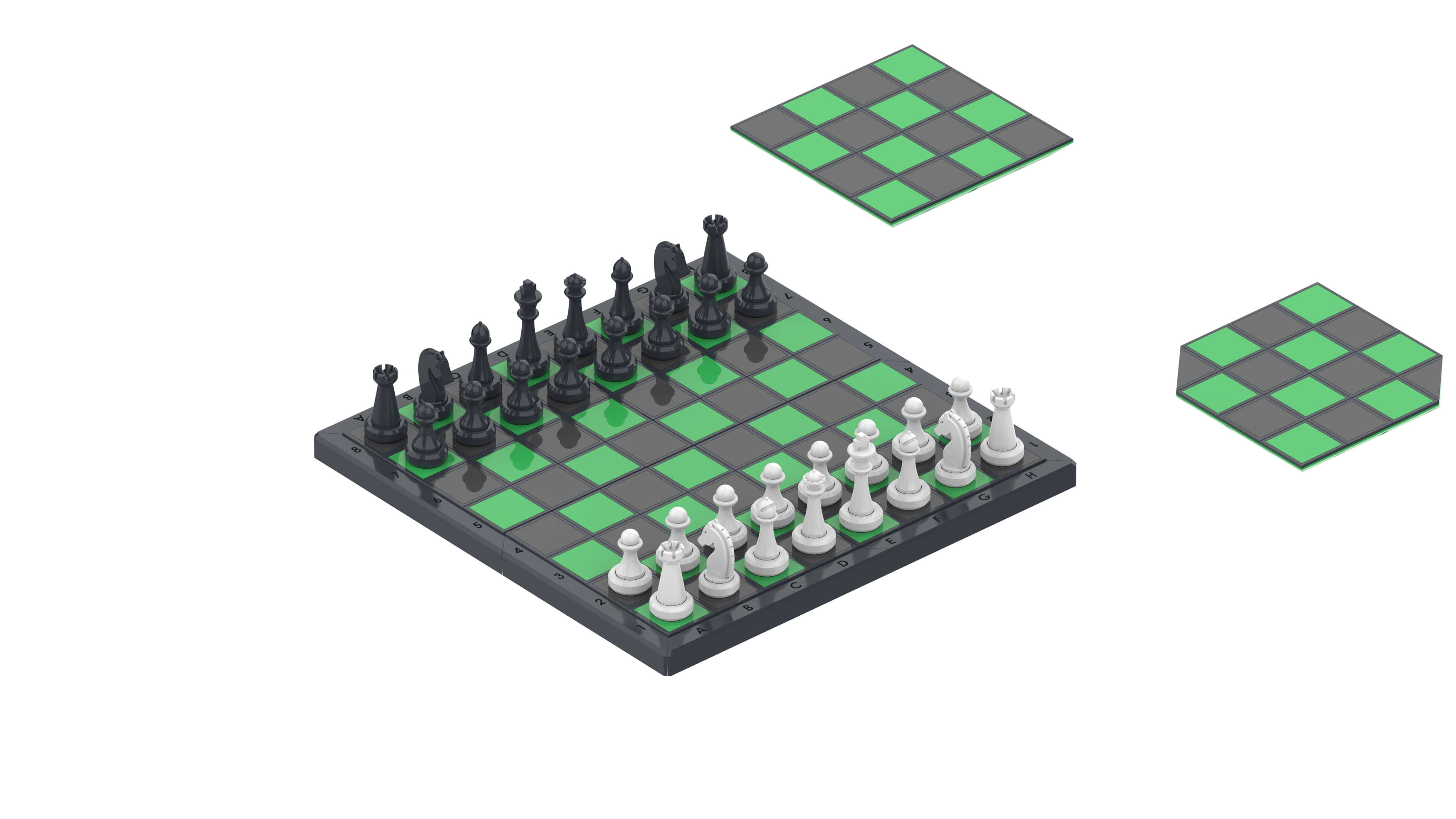 Cube Chess Board - Printable 3D Model - STL Files - Type 2 by MakerLab