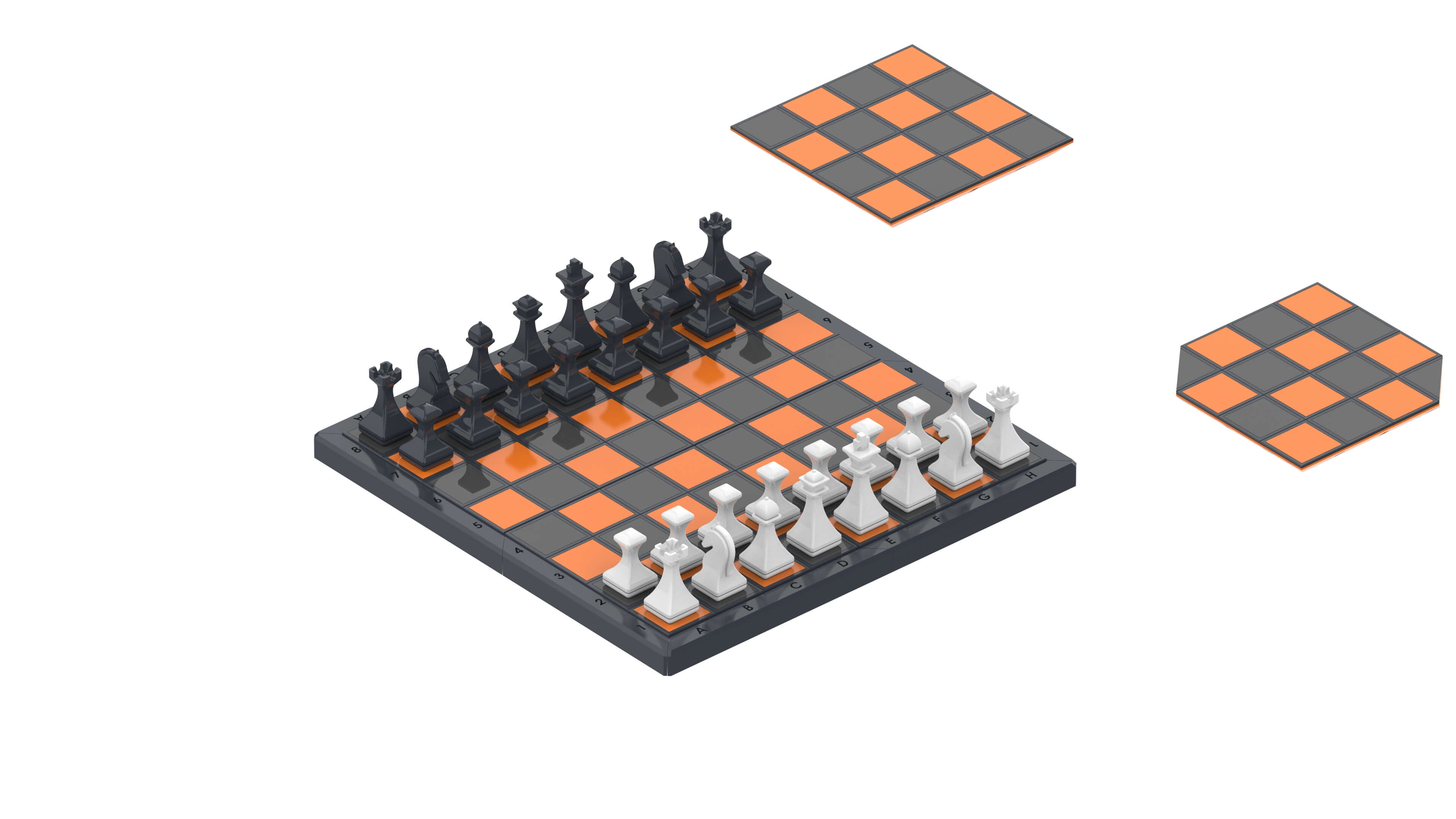 Cube Chess Board - Printable 3D Model - STL Files - Type 2 by MakerLab