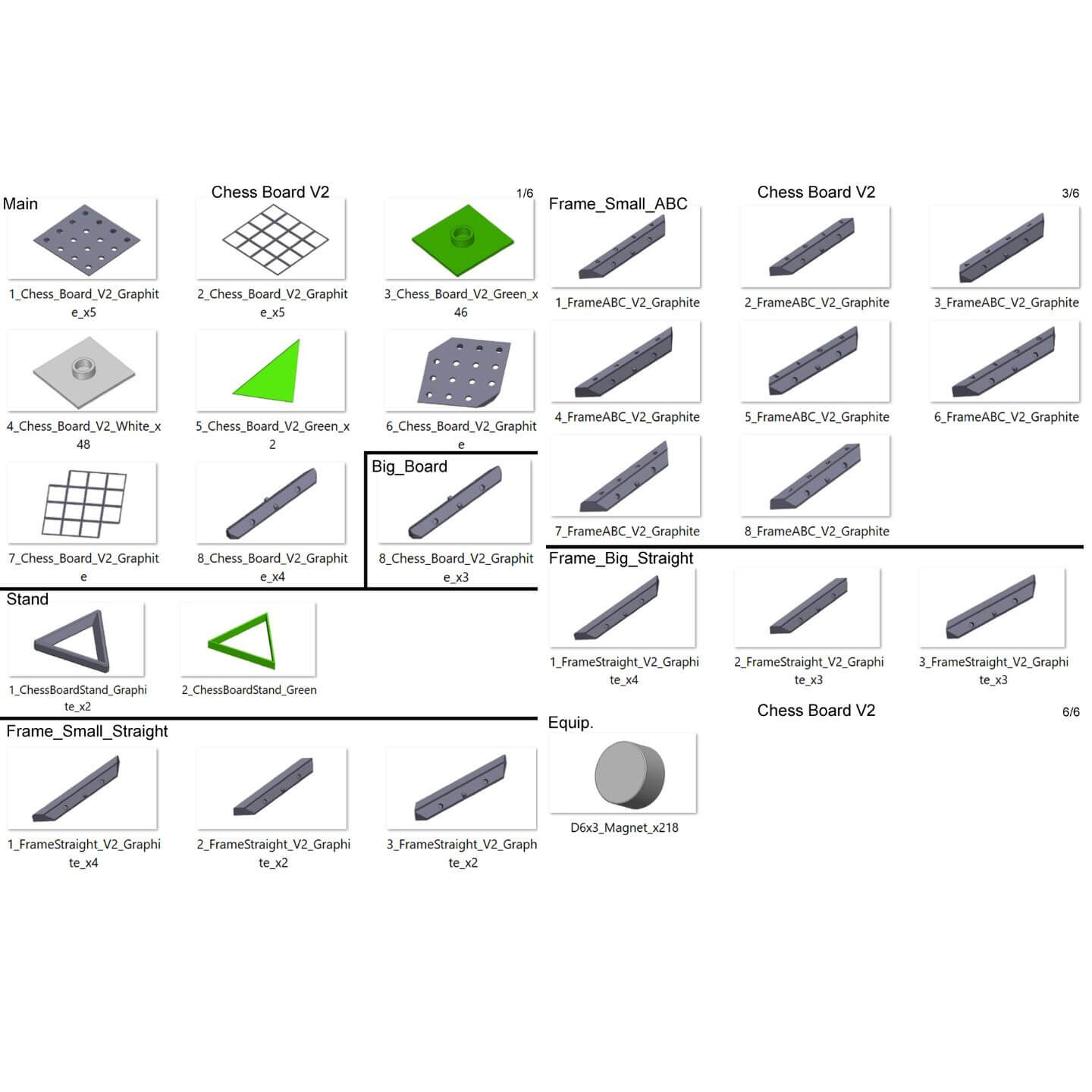 Cube Chess Board - Printable 3D Model - STL Files - Type 2 by MakerLab