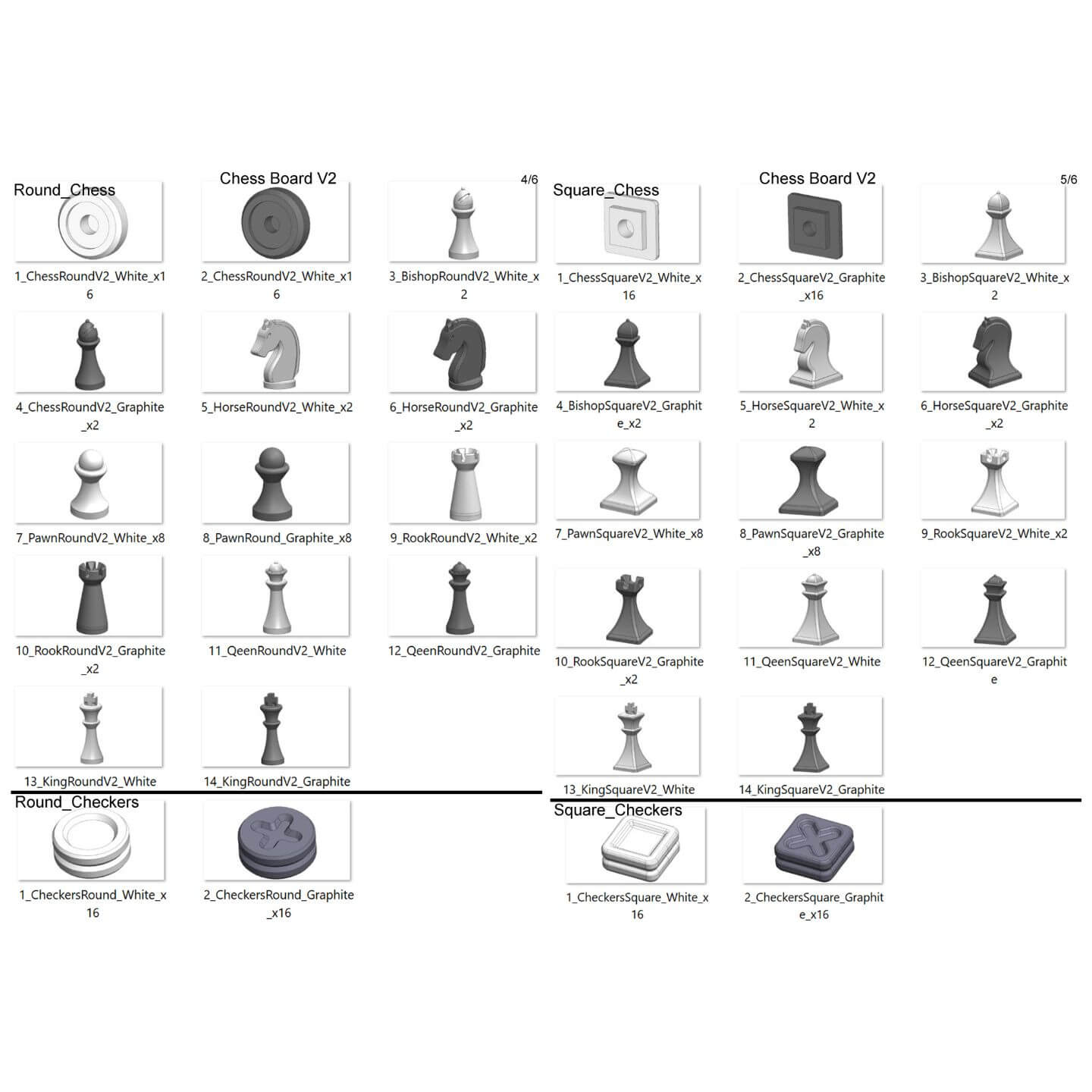 Cube Chess Board - Printable 3D Model - STL Files - Type 2 by MakerLab