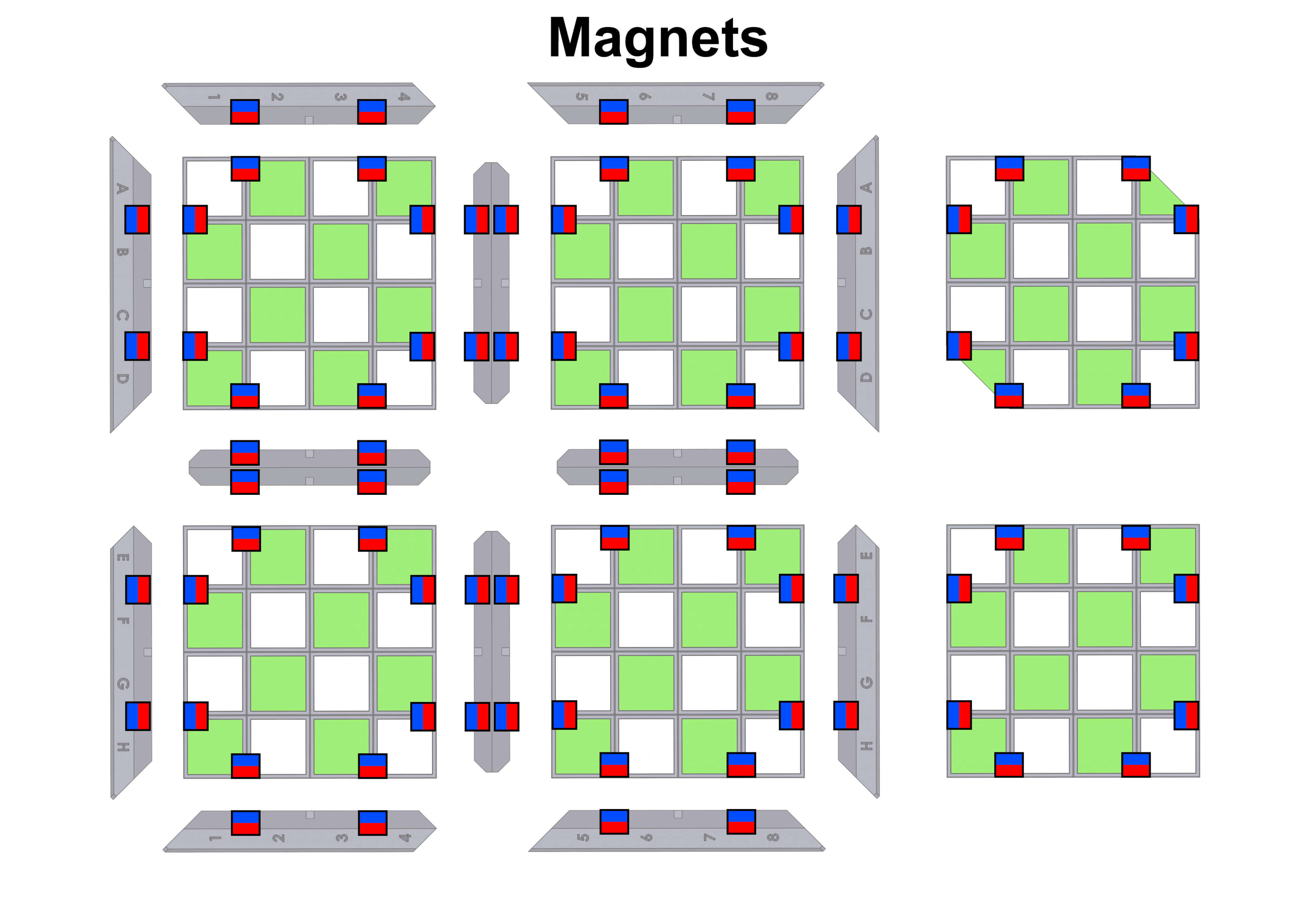 Cube Chess Board - Printable 3D Model - STL Files - Type 2 by MakerLab