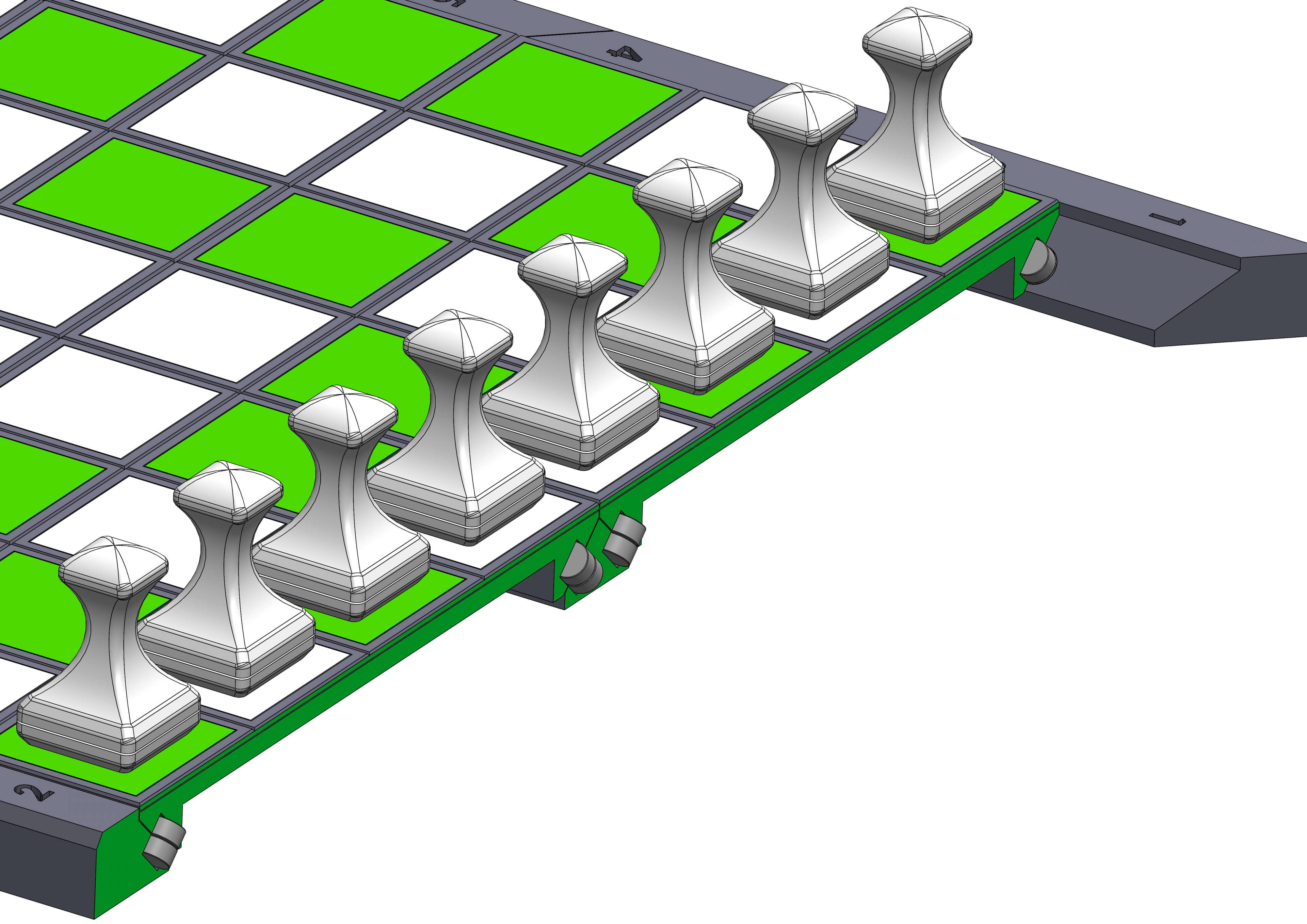 Cube Chess Board - Printable 3D Model - STL Files - Type 2 by MakerLab