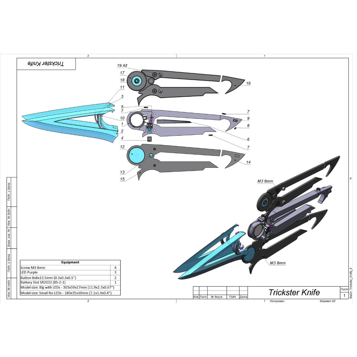 Dead by Daylight Trickster Knife - STL files - Personal Use 3D Model by ...