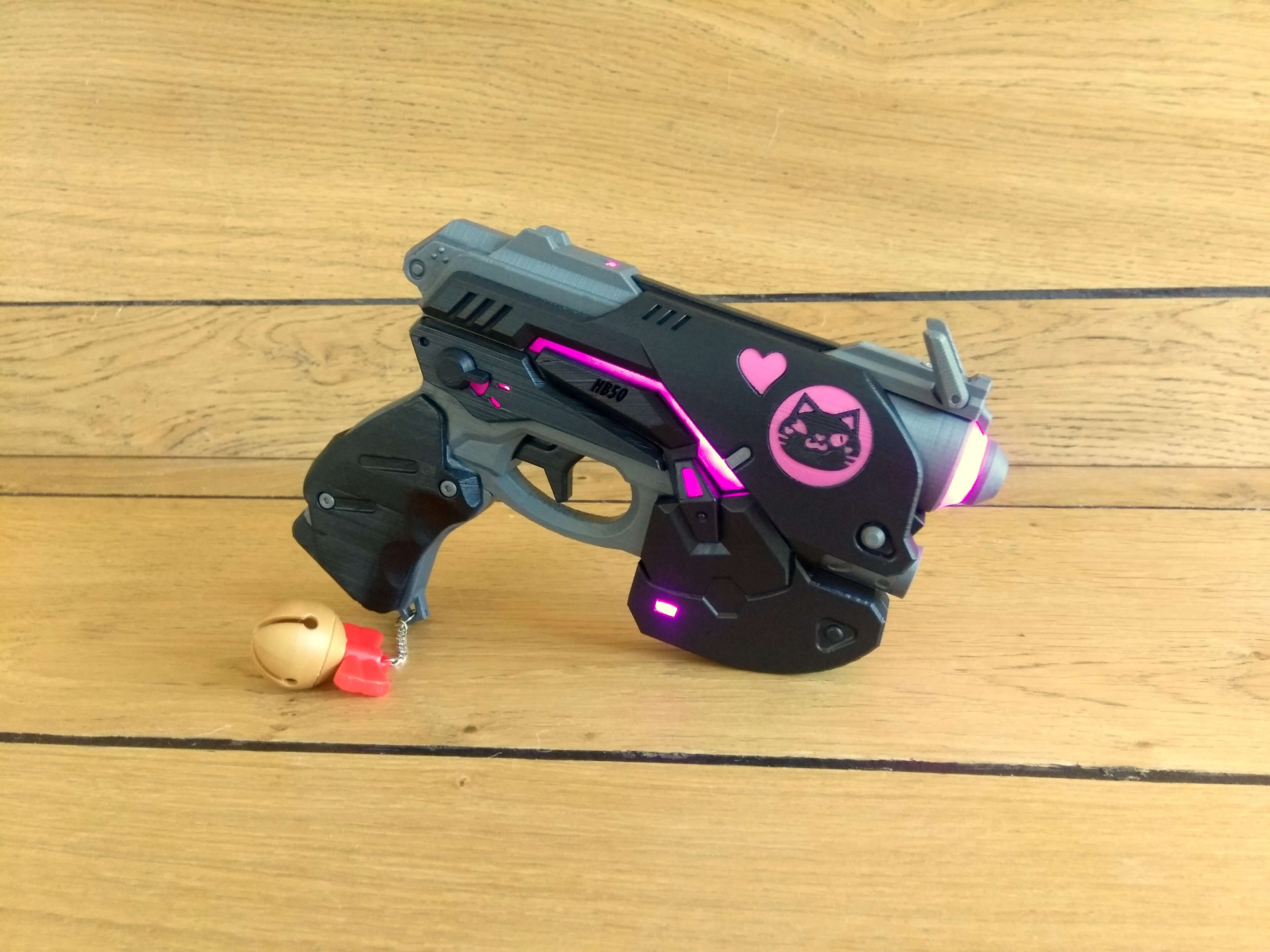 Overwatch Dva Blaster Black Cat Skin - 3D Model by MakerLab