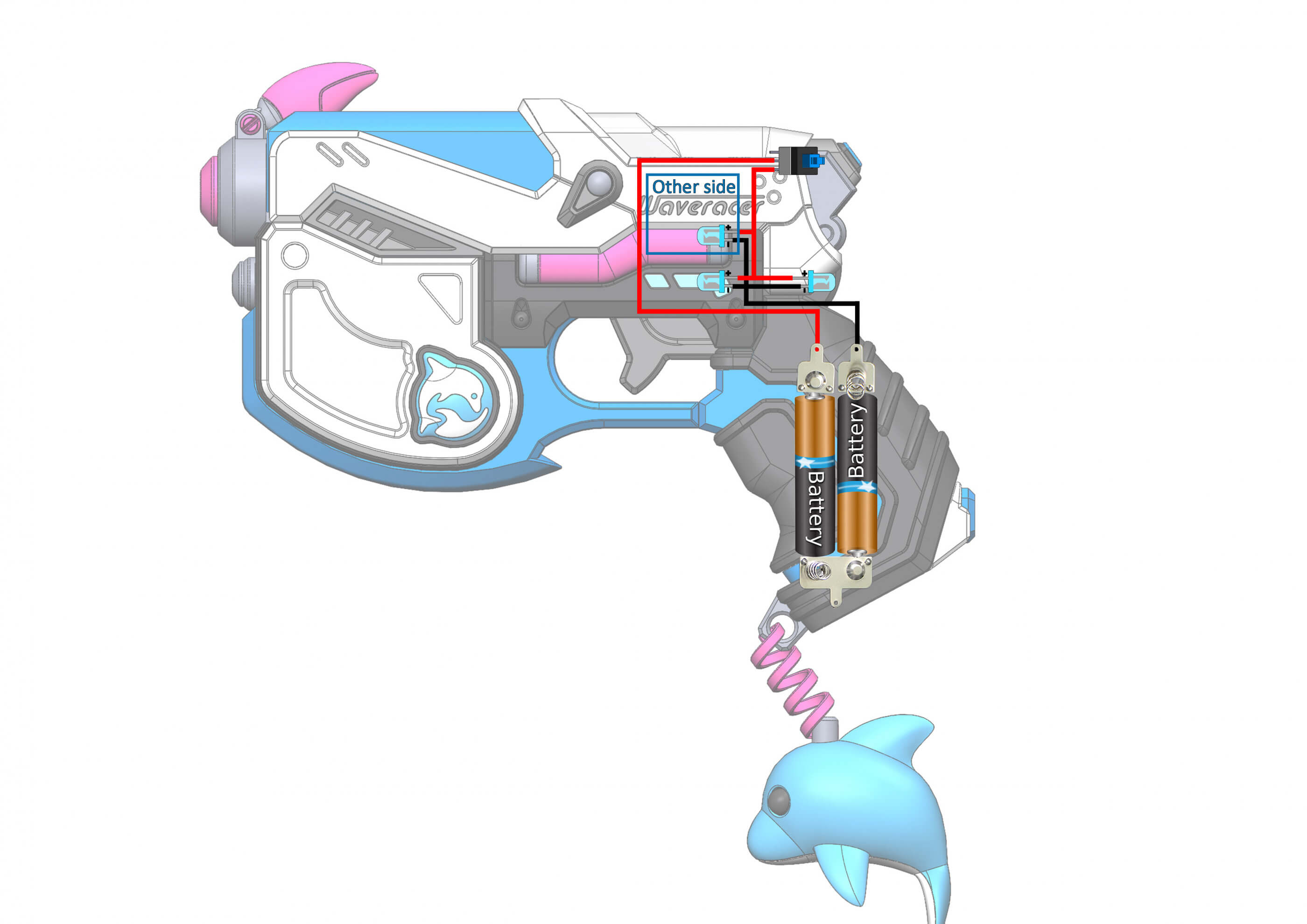 Overwatch DVa Blaster Waveracer Skin - 3D Model by MakerLab