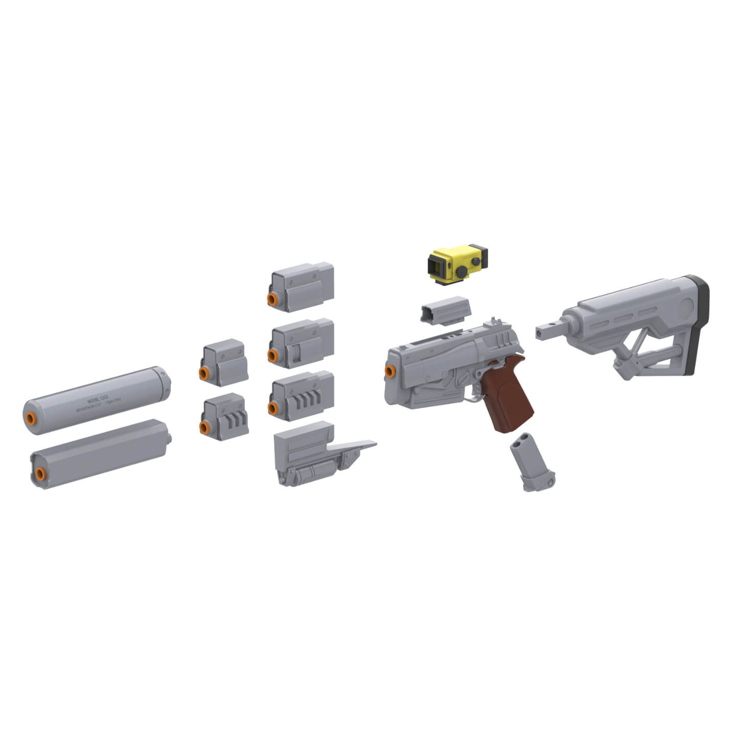 Fallout 10mm Pistol - STL OBJ CAD Bundle - Commercial Use 3D Model by ...