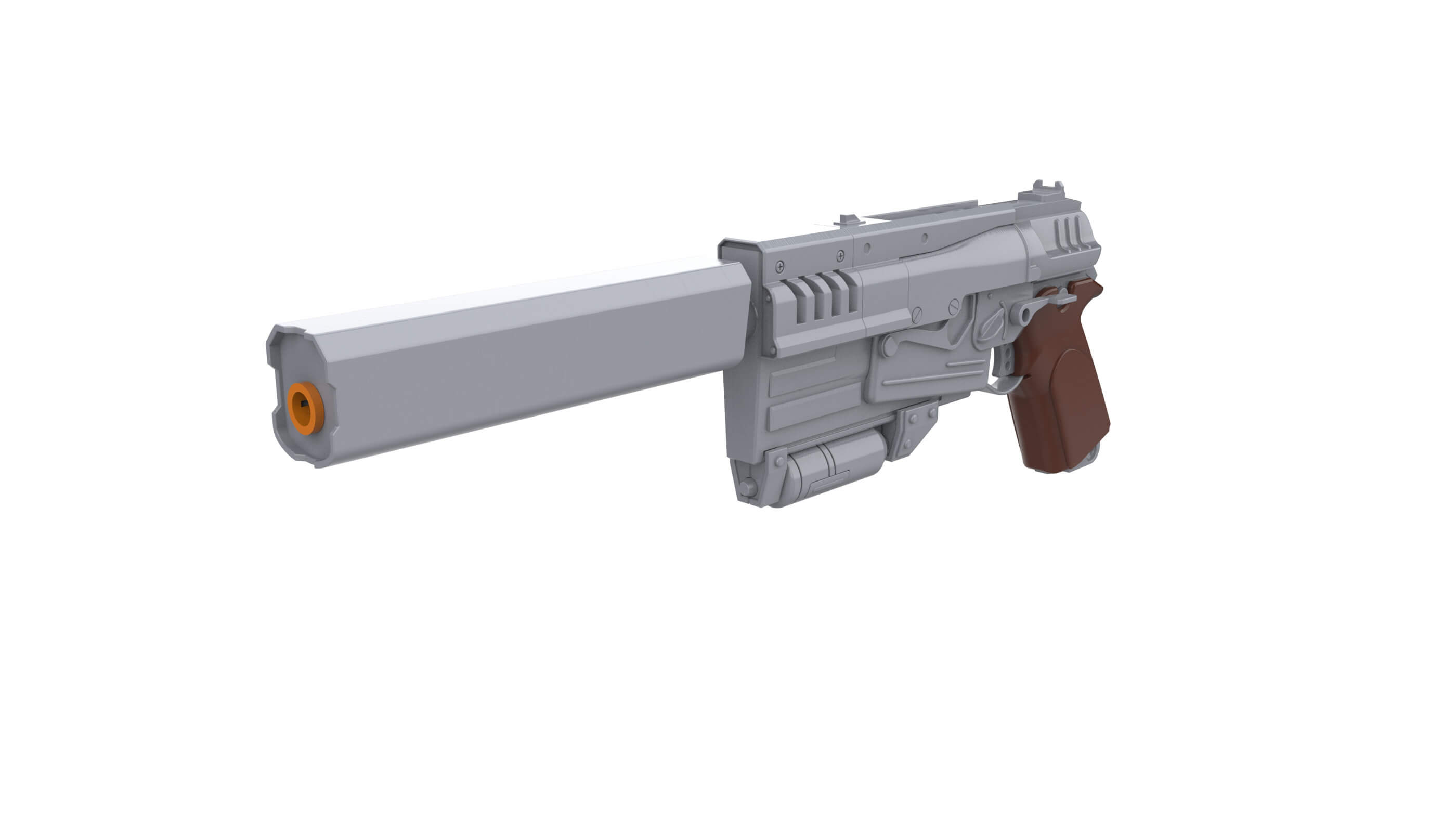 Fallout 10mm Pistol - 3D Model by MakerLab