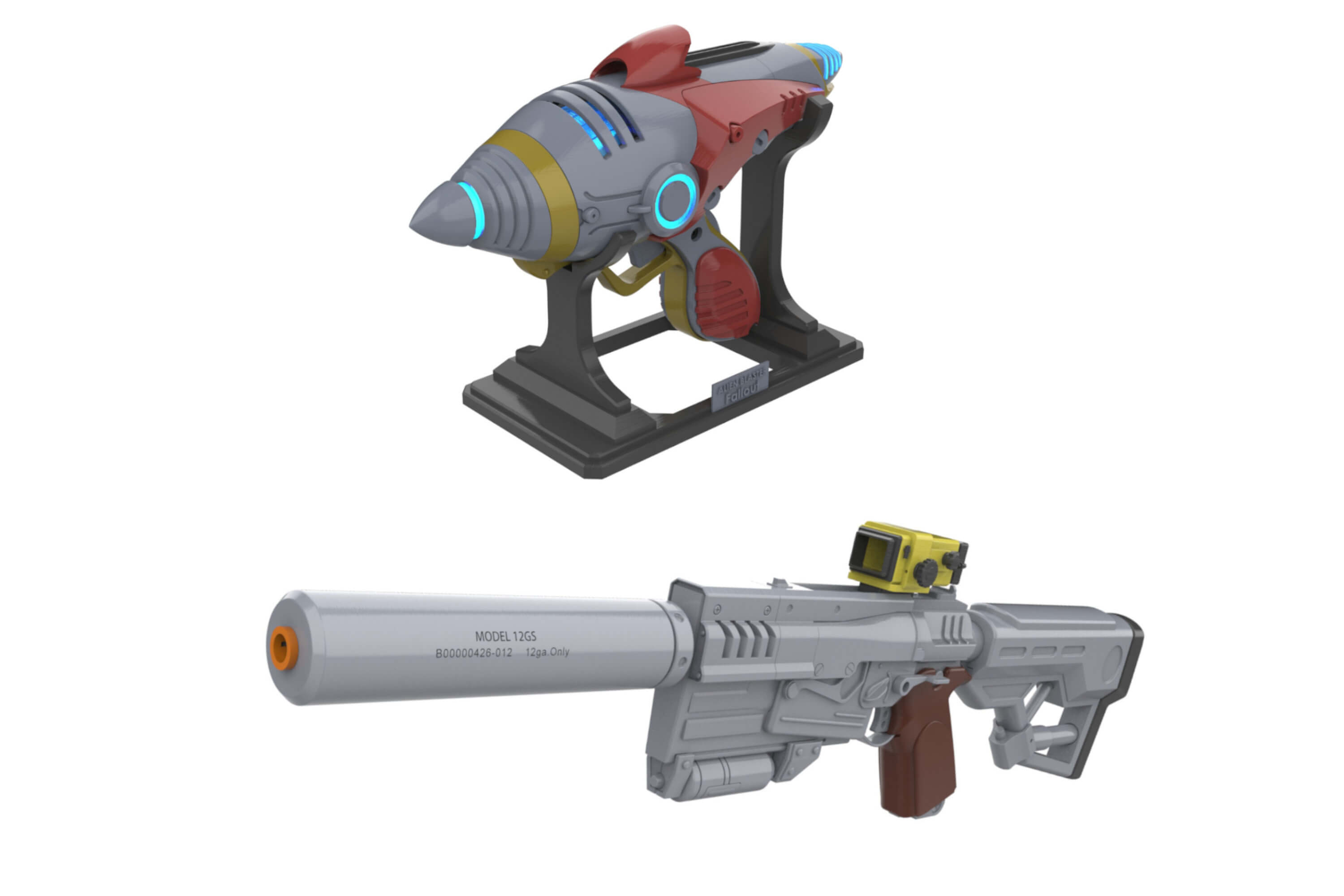 Fallout Weapons Bundle 2 Printable Models - 3D Print Model by MakerLab