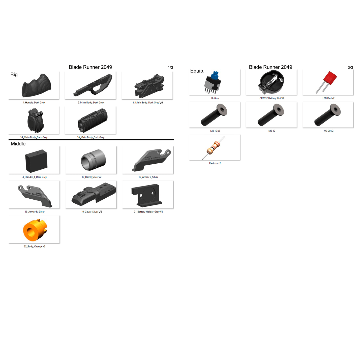 Agent K's Pistol - Blade Runner - Printable 3d model - STL