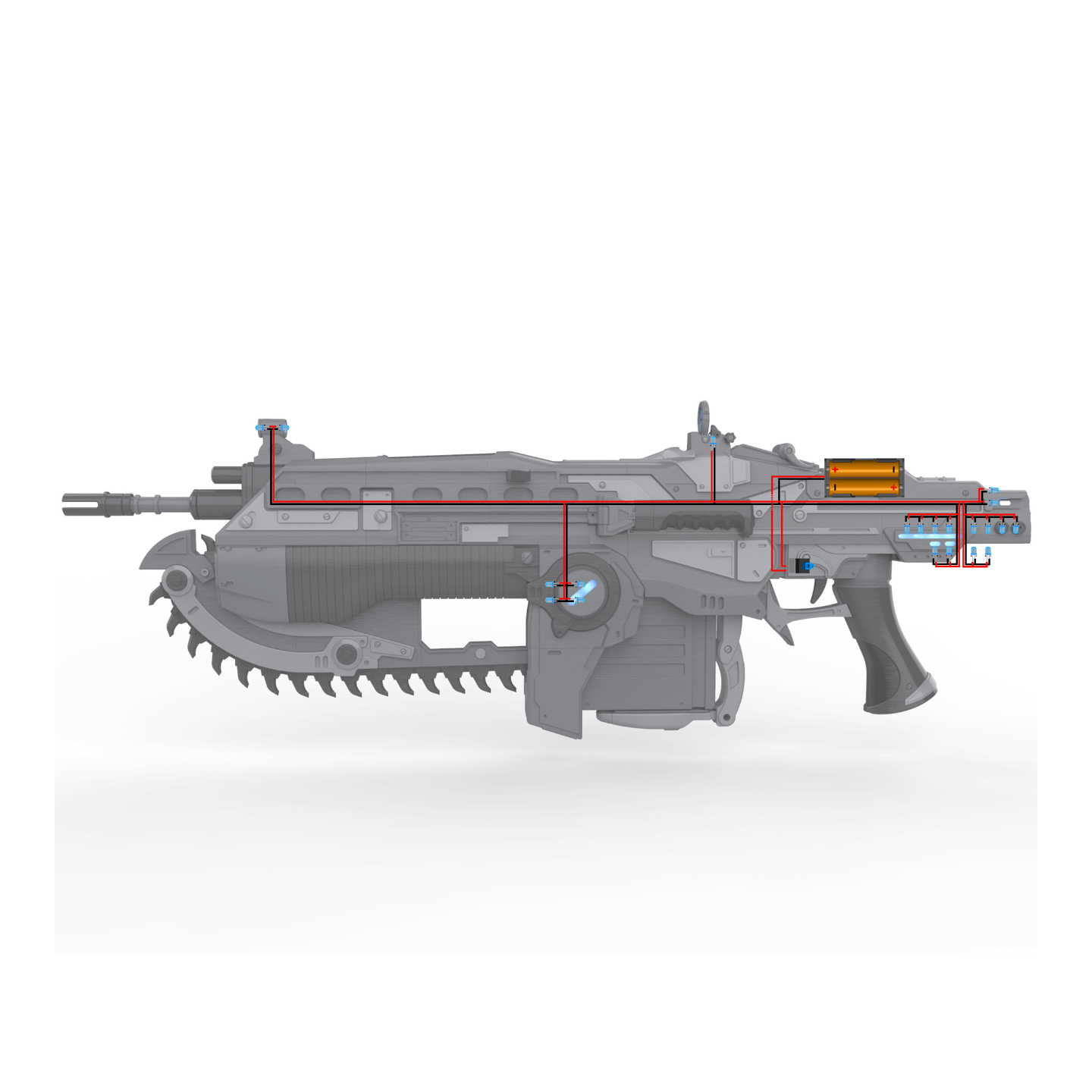 Lancer - Gears of War - Printable 3d model - STL files 3D Render