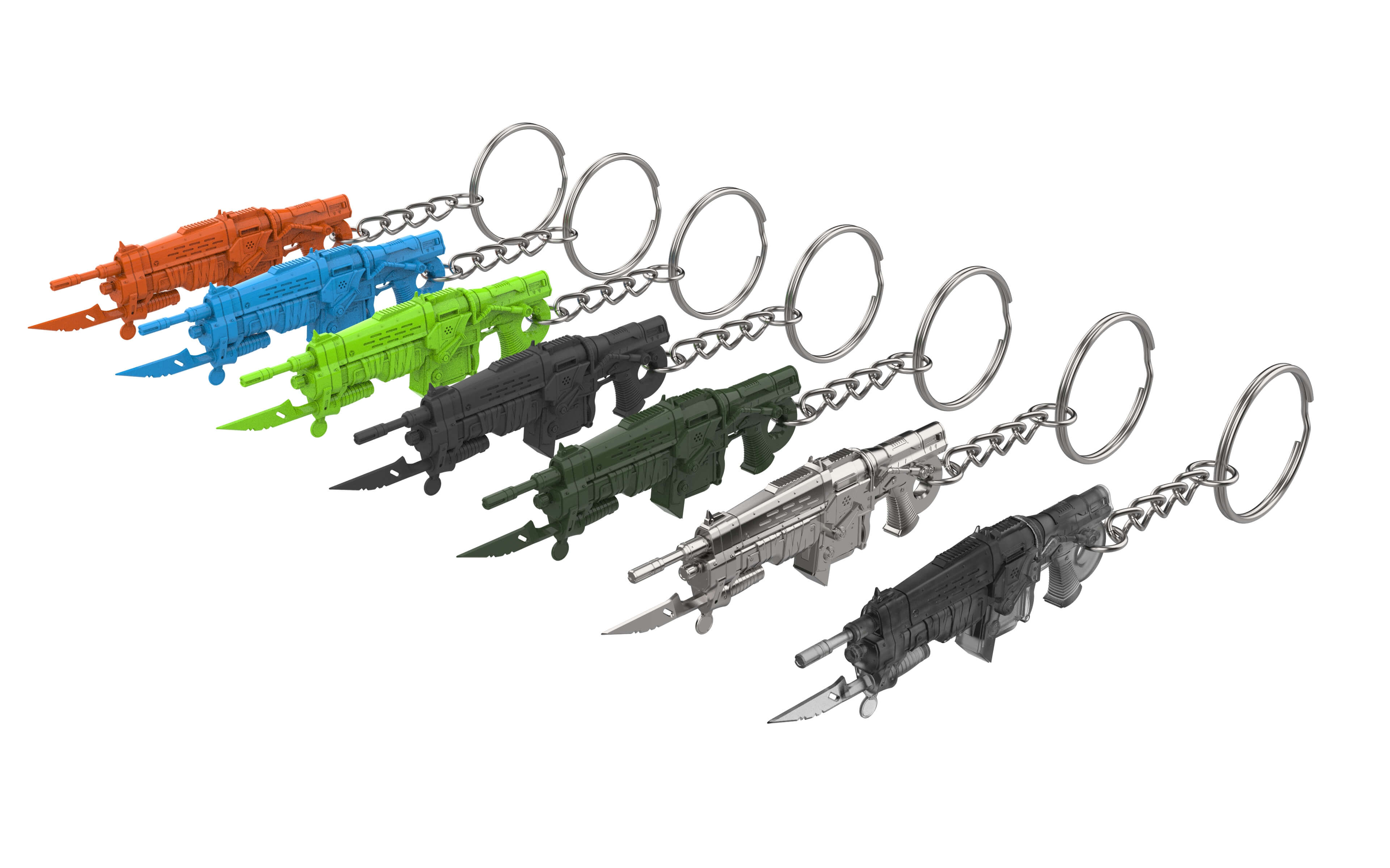 Gears of War Keychains Bundle - 4 Printable STL Personal Use 3D Model ...