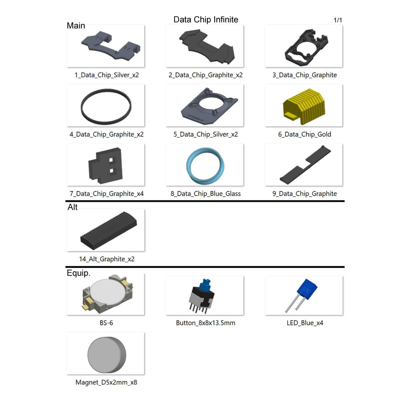 Halo Infinite Data Chip Stl - 3D Model by MakerLab